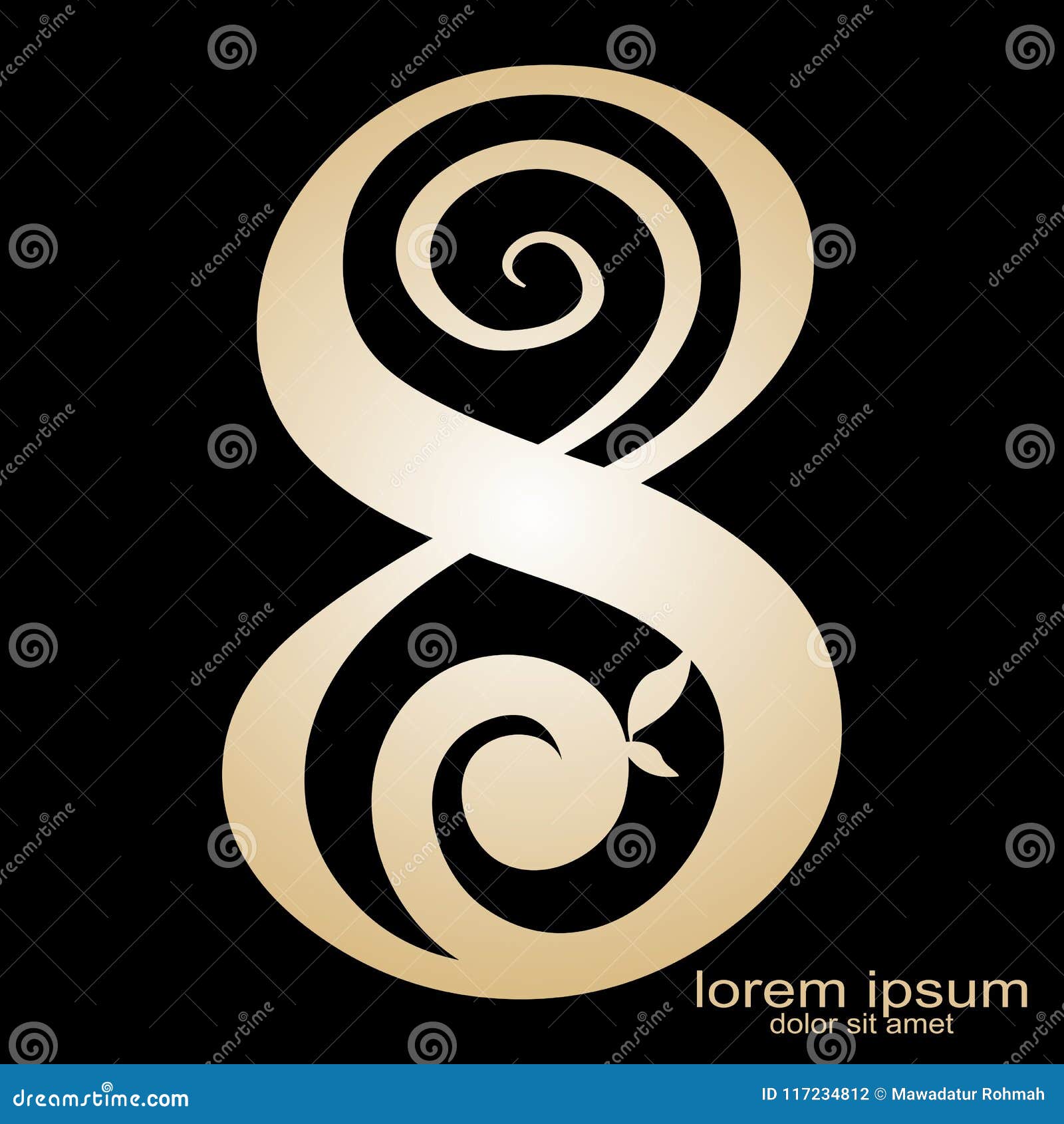 Creative Sample Design Number 8 Logo Stock Vector - Illustration of ...