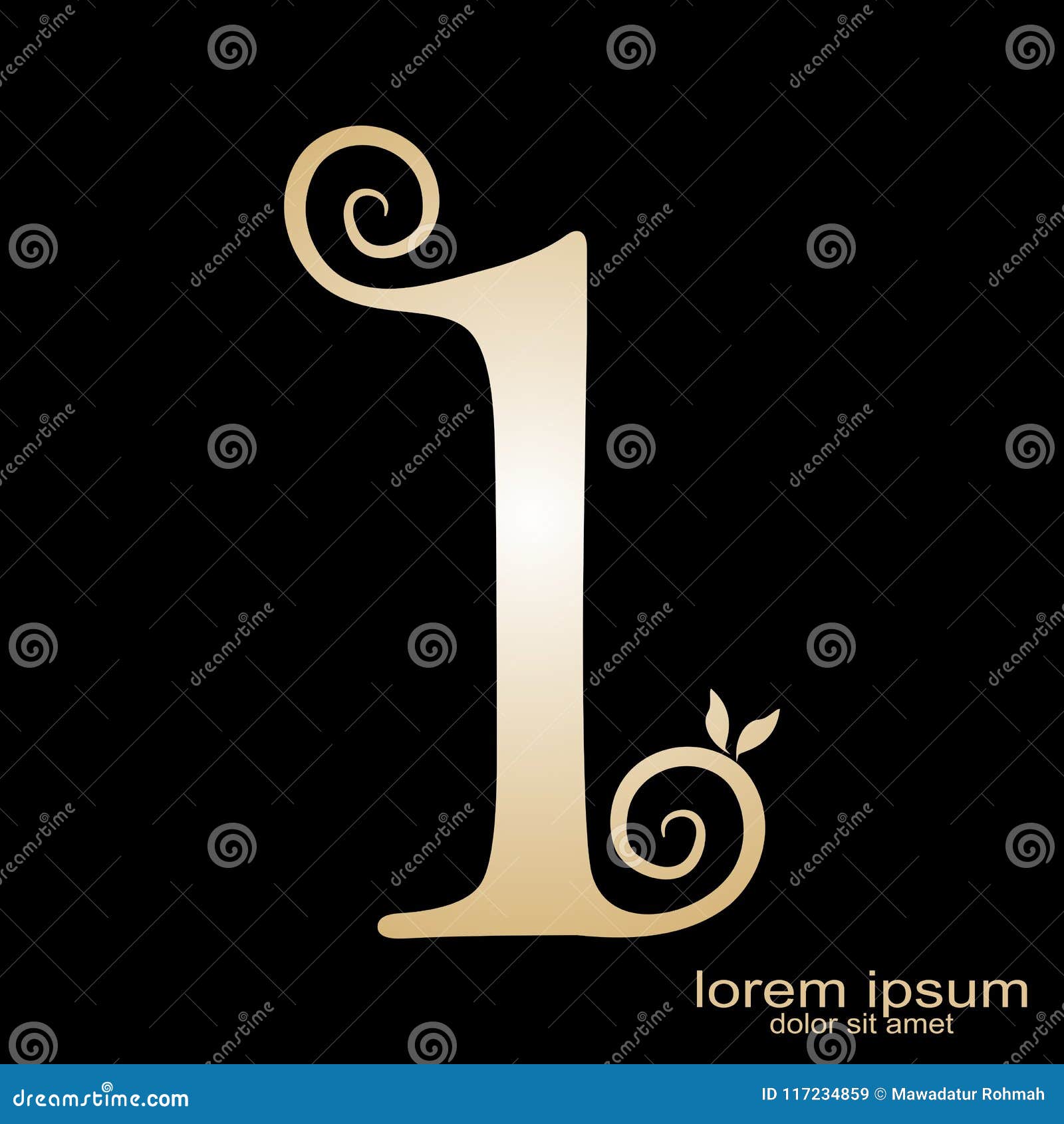 Creative Sample Design Number 1 Logo Stock Vector - Illustration of ...