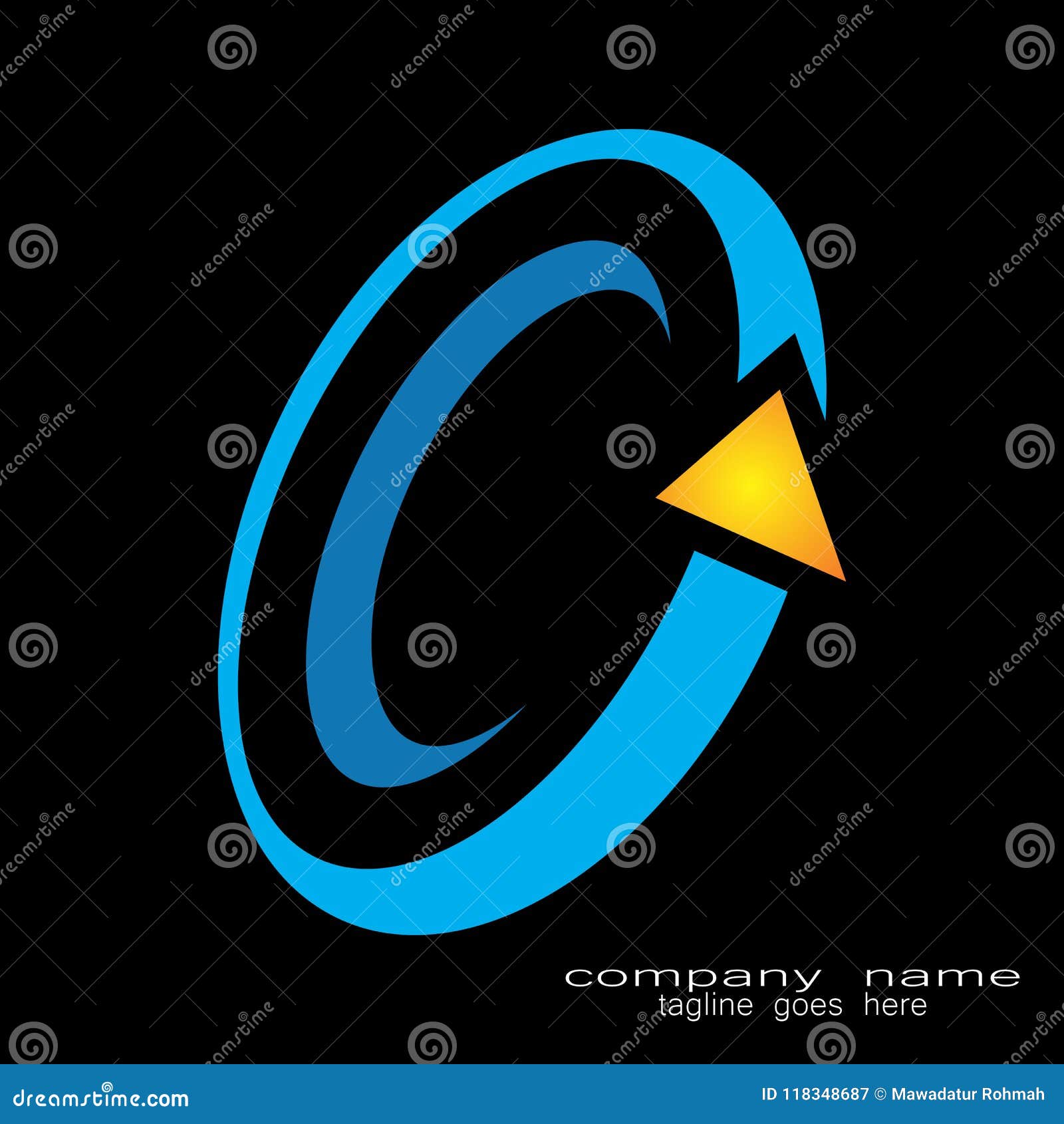 Creative Sample Design Round Arrow Logo Stock Vector - Illustration of ...