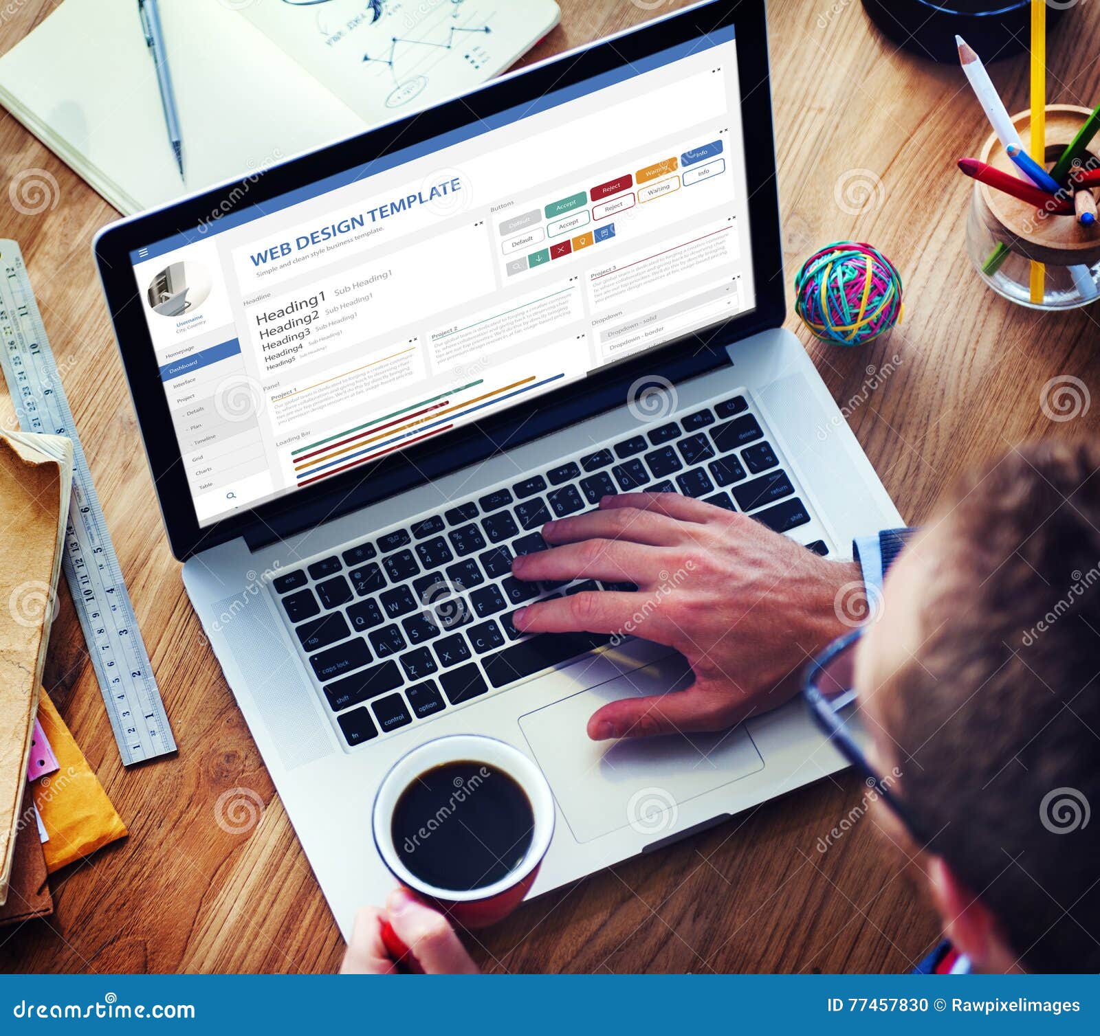 Creative Sample Website Design Template Concept Stock Photo - Image of ...