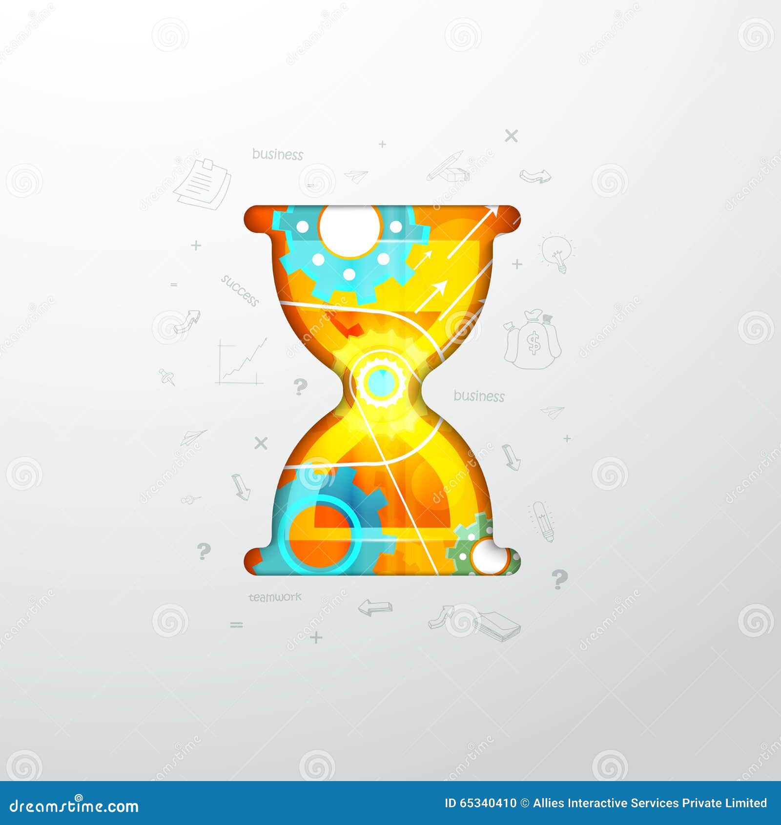 Creative Sand Clock with Infographic Elements. Stock Illustration ...