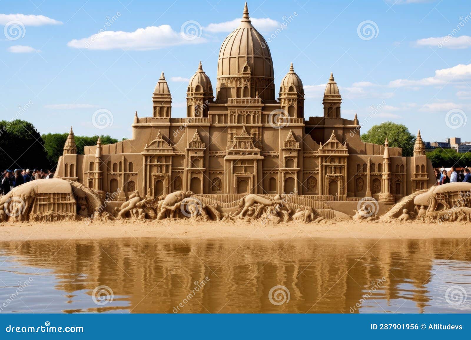 Creative Sand Sculptures Inspired by Famous Landmarks Stock Photo ...