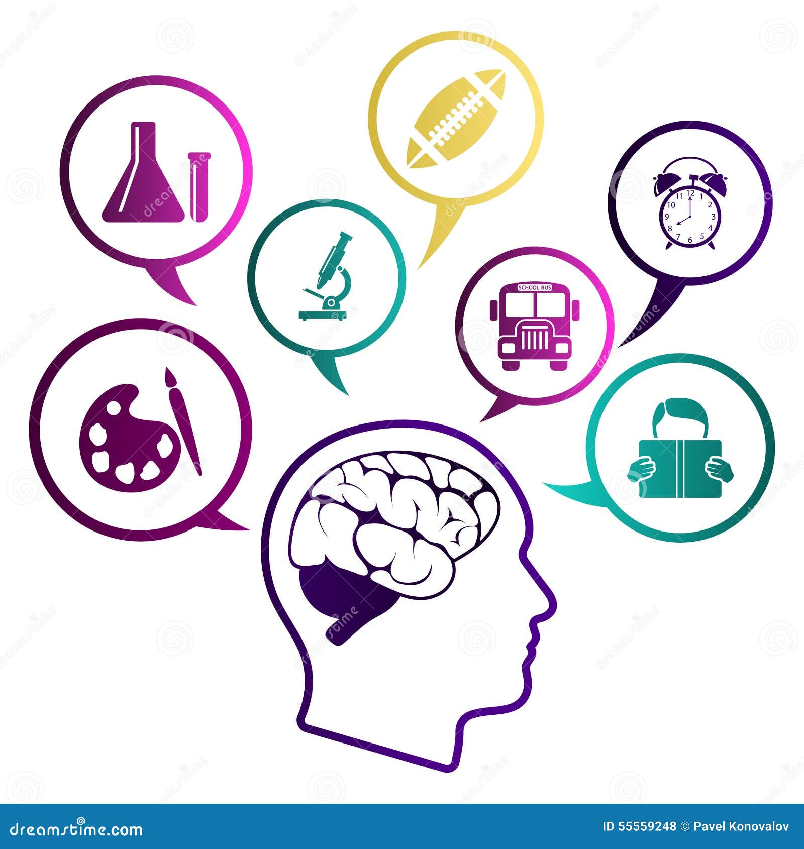 Creative school design stock vector. Illustration of concept - 55559248