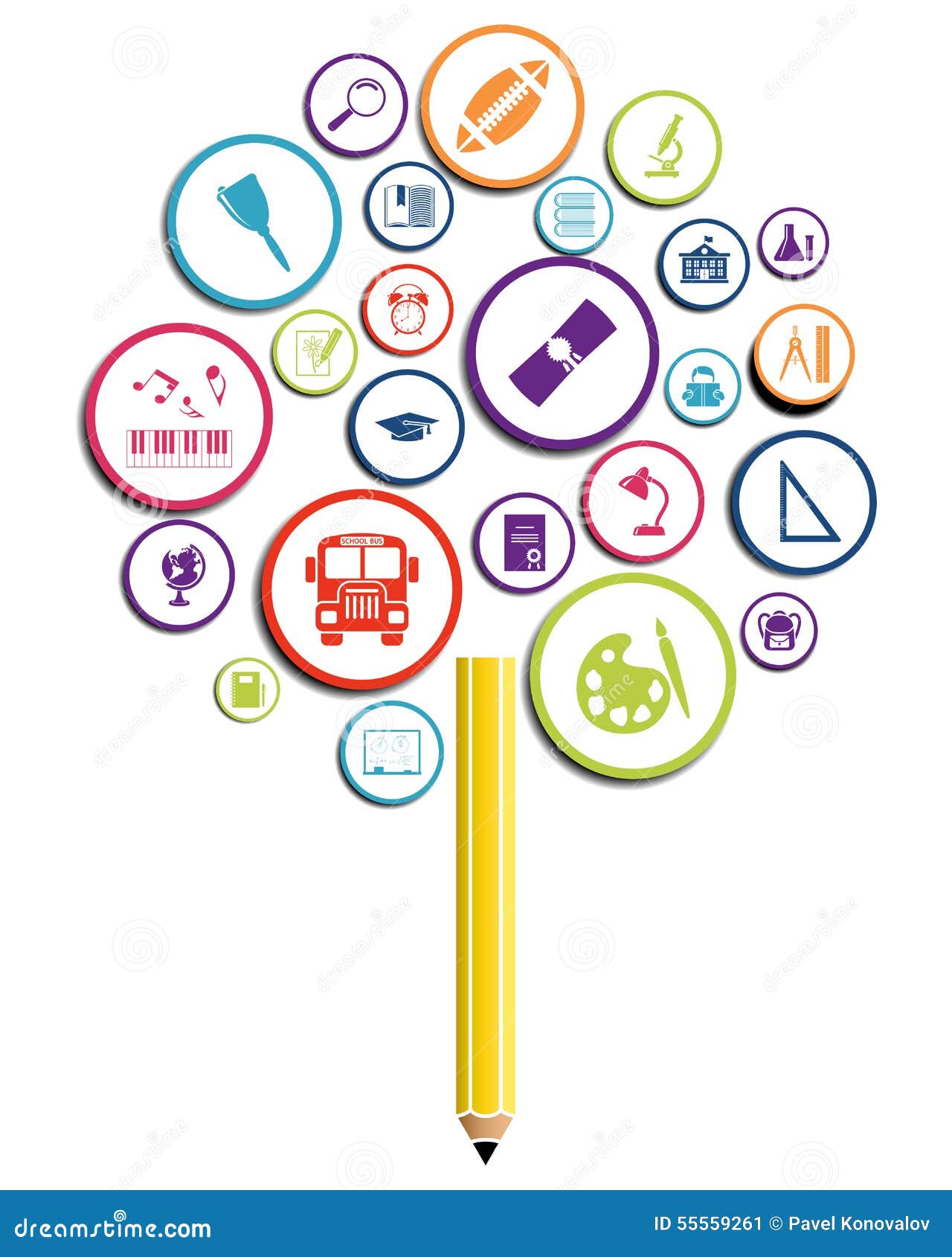 Creative school design stock vector. Illustration of school - 55559261