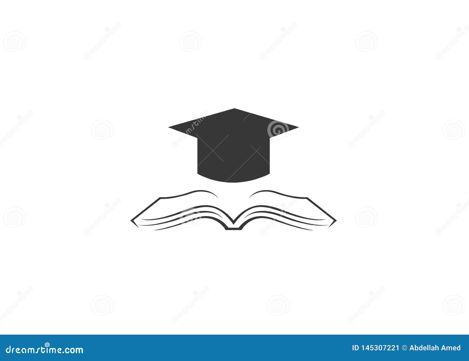 Creative School Graduation Book Logo Stock Vector - Illustration of ...