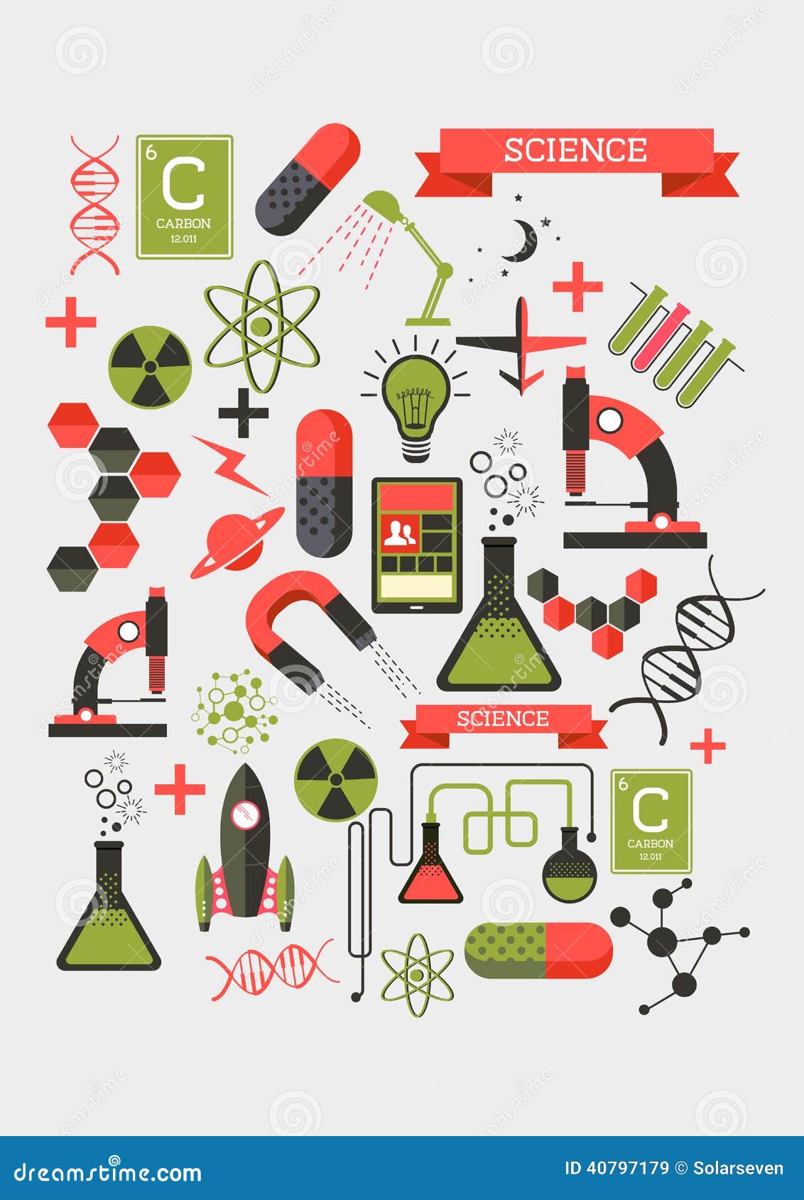 Creative Science Elements stock vector. Illustration of smart - 40797179