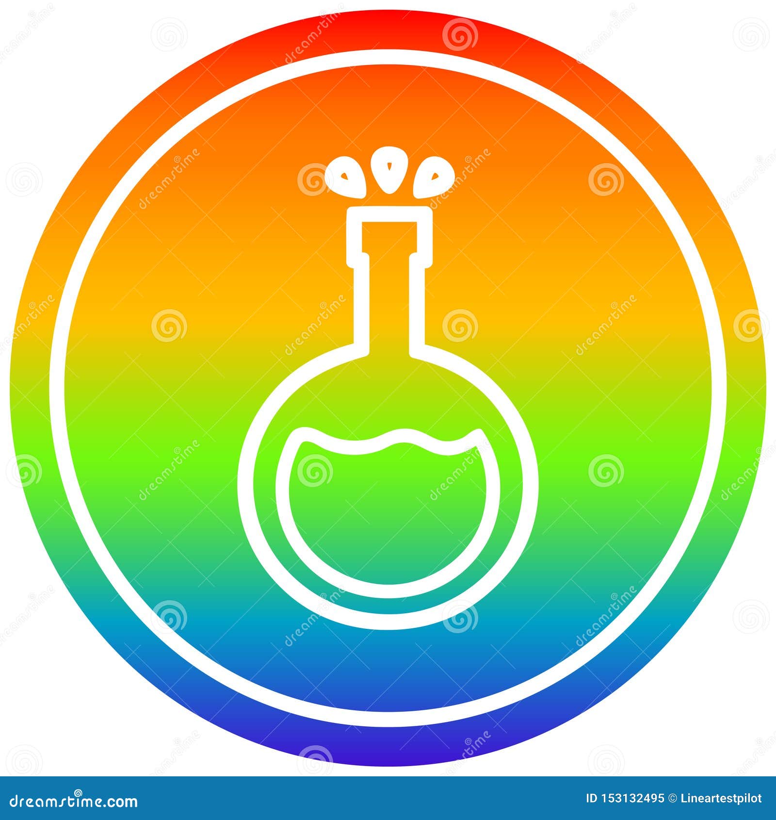 A Creative Science Experiment Circular in Rainbow Spectrum Stock Vector ...