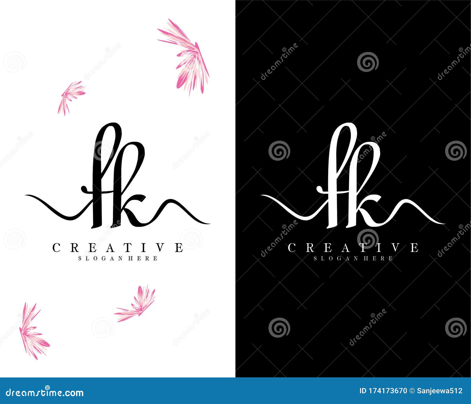 Creative Script Letter Fp, Pf Logo Design Vector | CartoonDealer.com ...