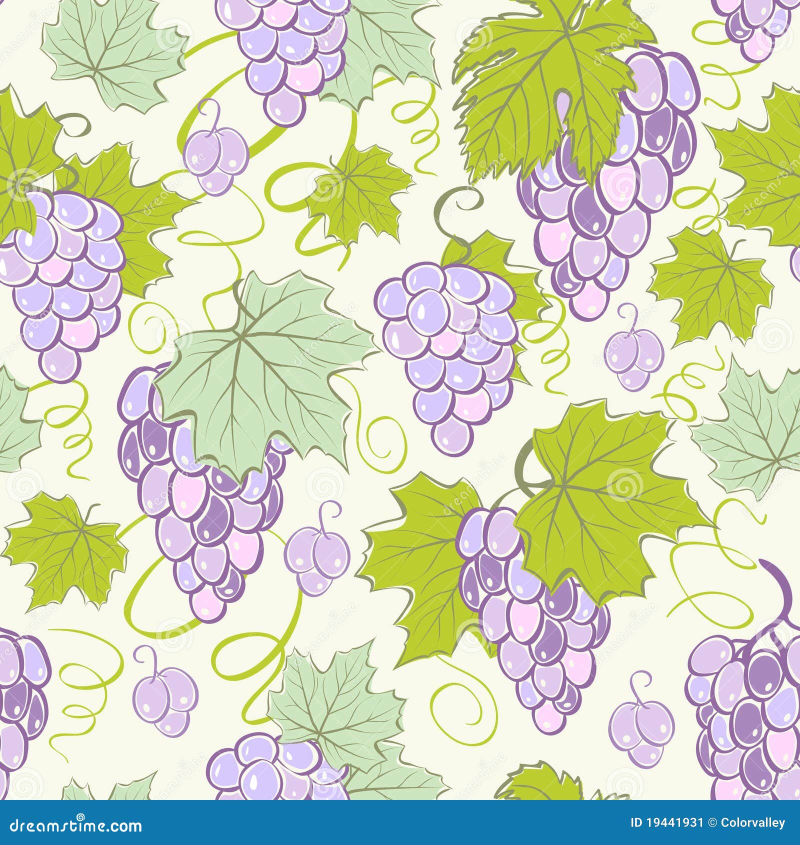 Creative Seamless Grape Background. Stock Vector - Illustration of ...