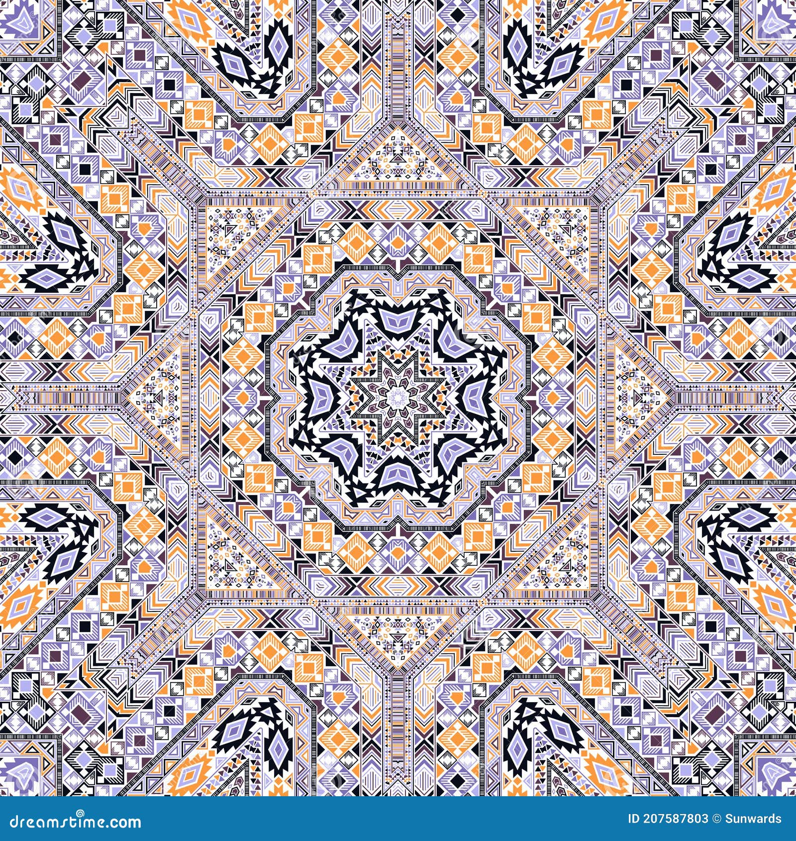 Abstract Seamless Pattern with Geometric Elements Structure Stock ...