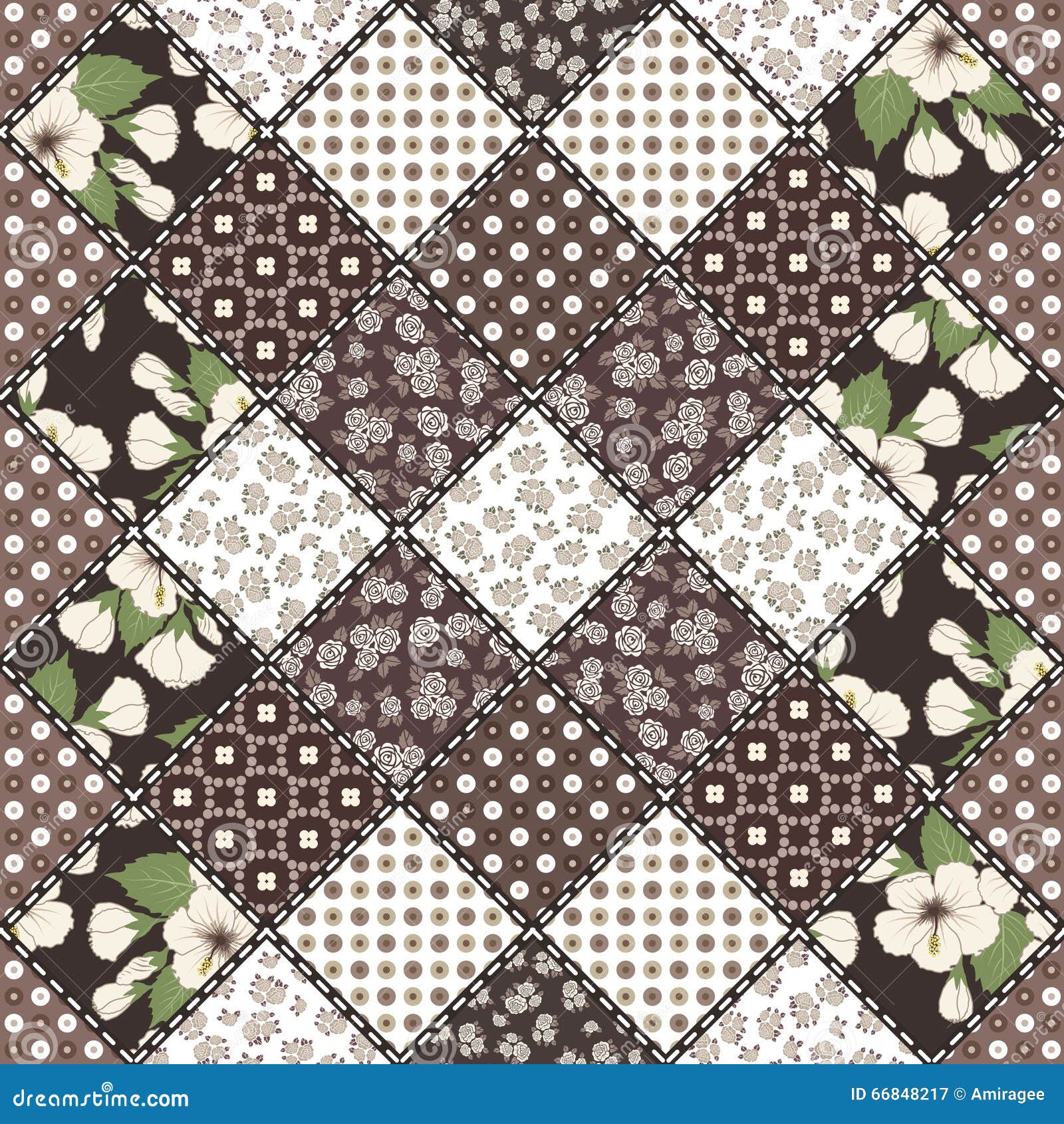 Creative Seamless Patchwork Pattern Stock Vector - Illustration of background, ceramics: 66848217