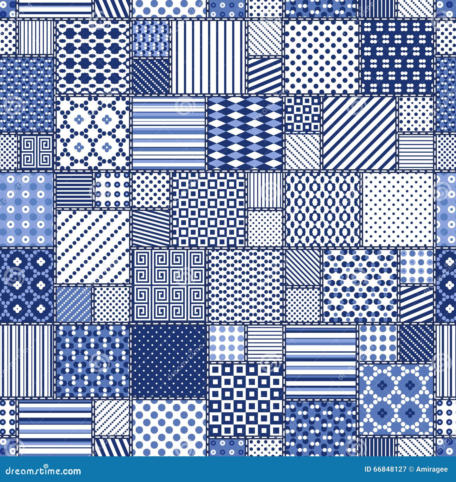 Creative Seamless Patchwork Pattern Stock Vector - Illustration of ...