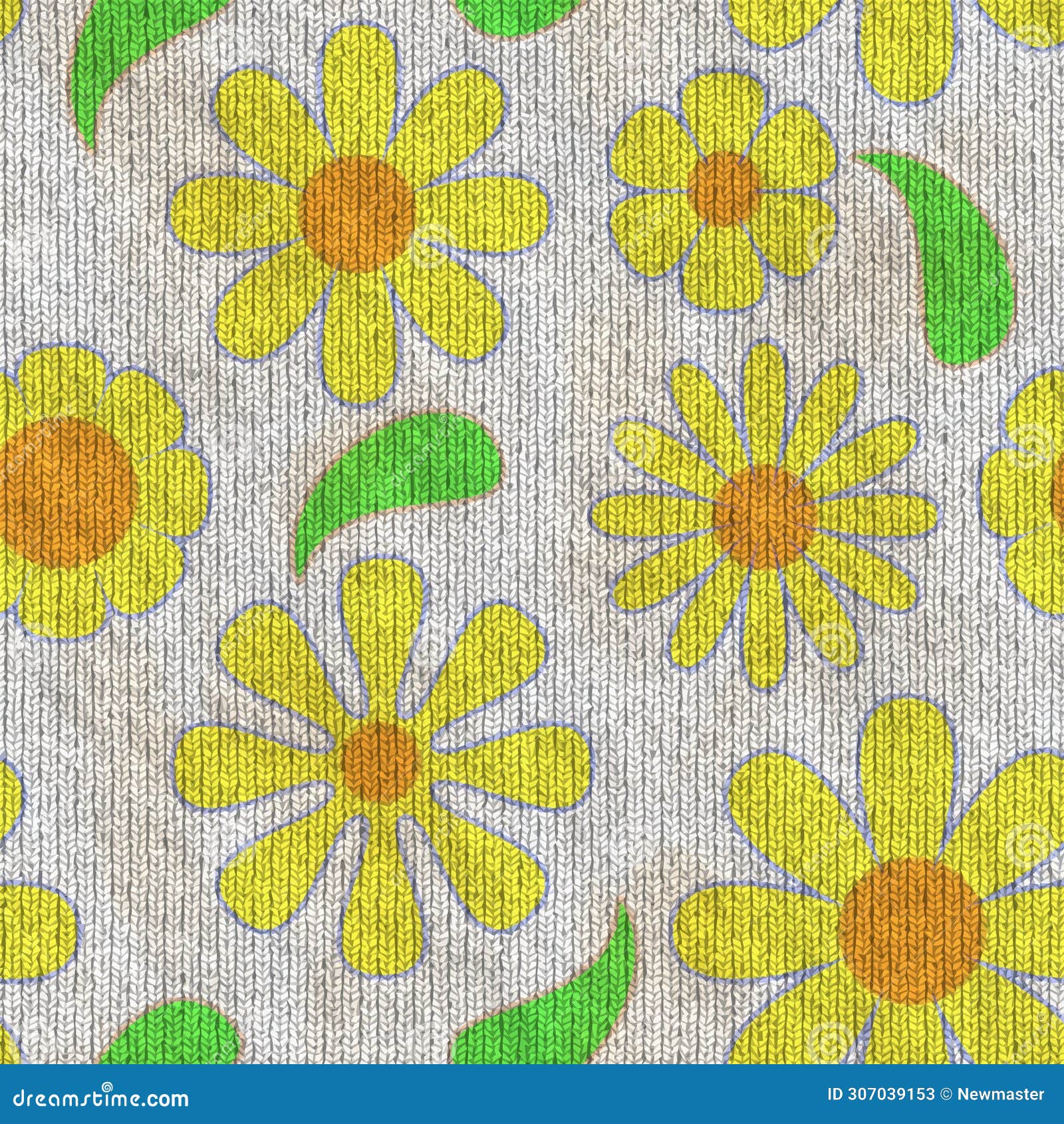 Creative Seamless Texture of Daisies in the Form of a Square Stock ...
