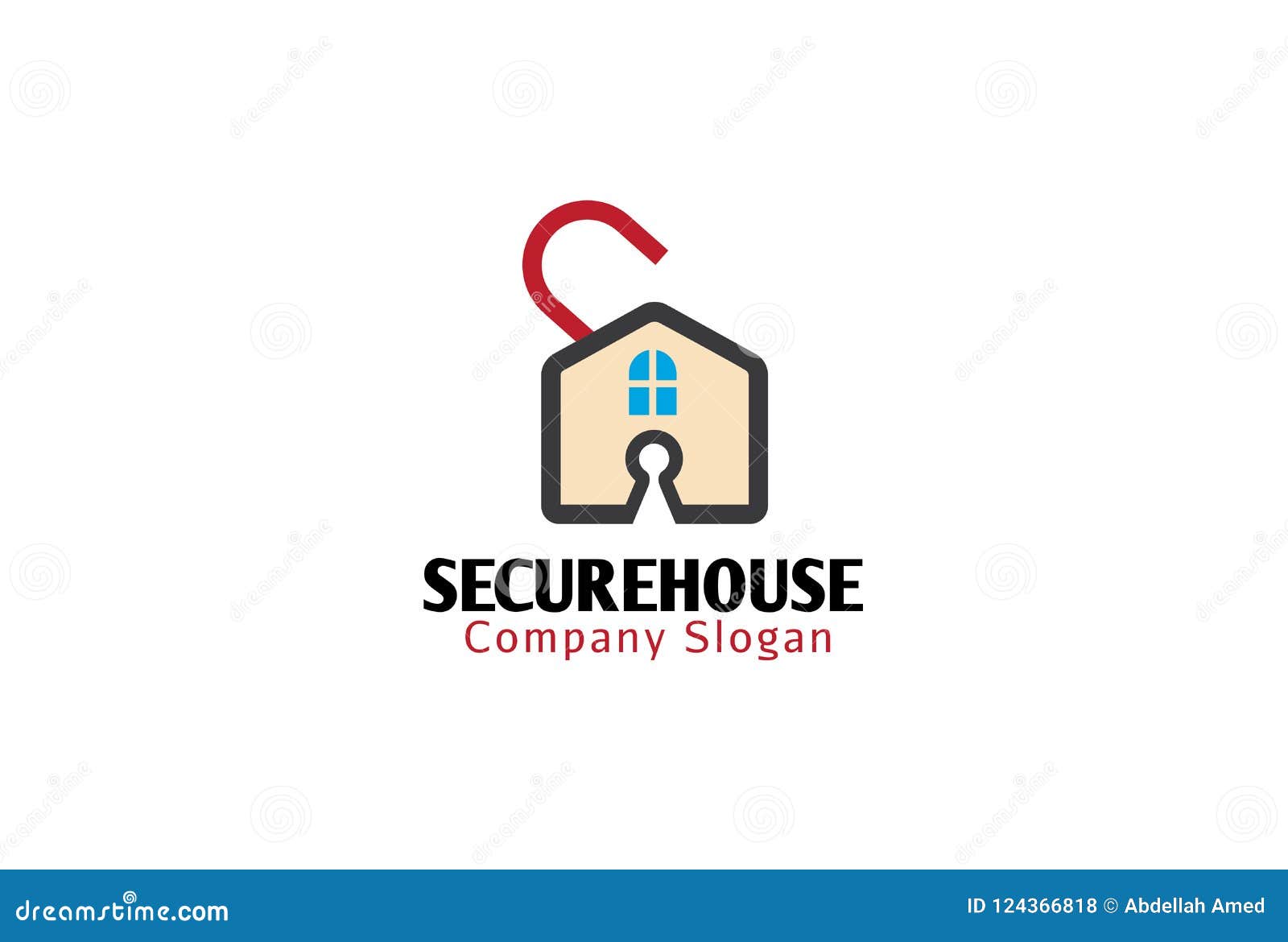 Secure House Logo Symbol Design Stock Vector - Illustration of open ...