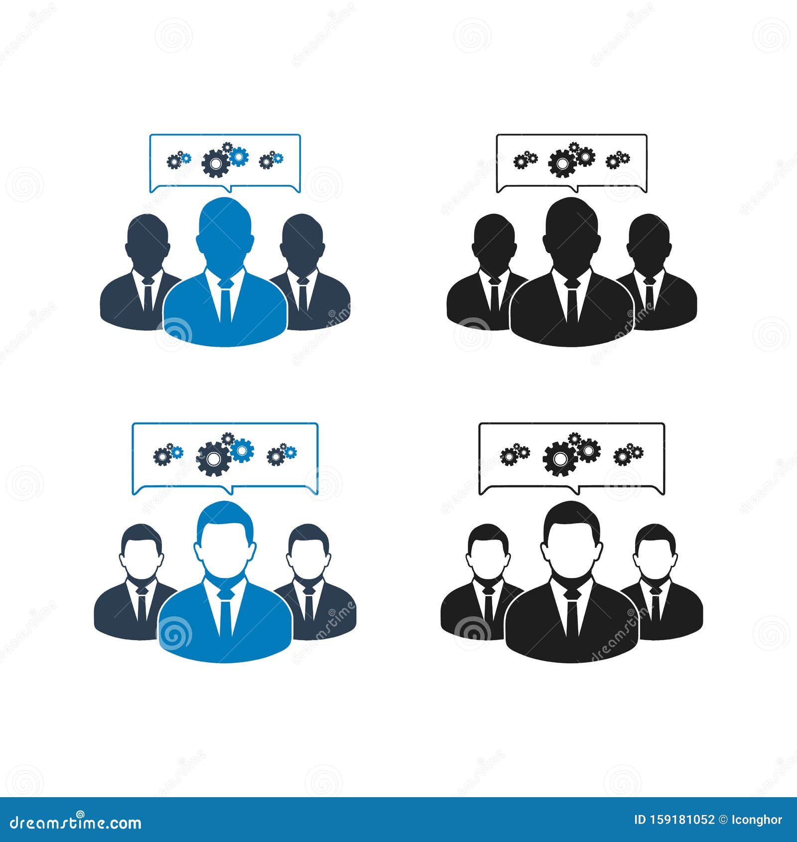 Creative Service Icon set. stock vector. Illustration of solution ...