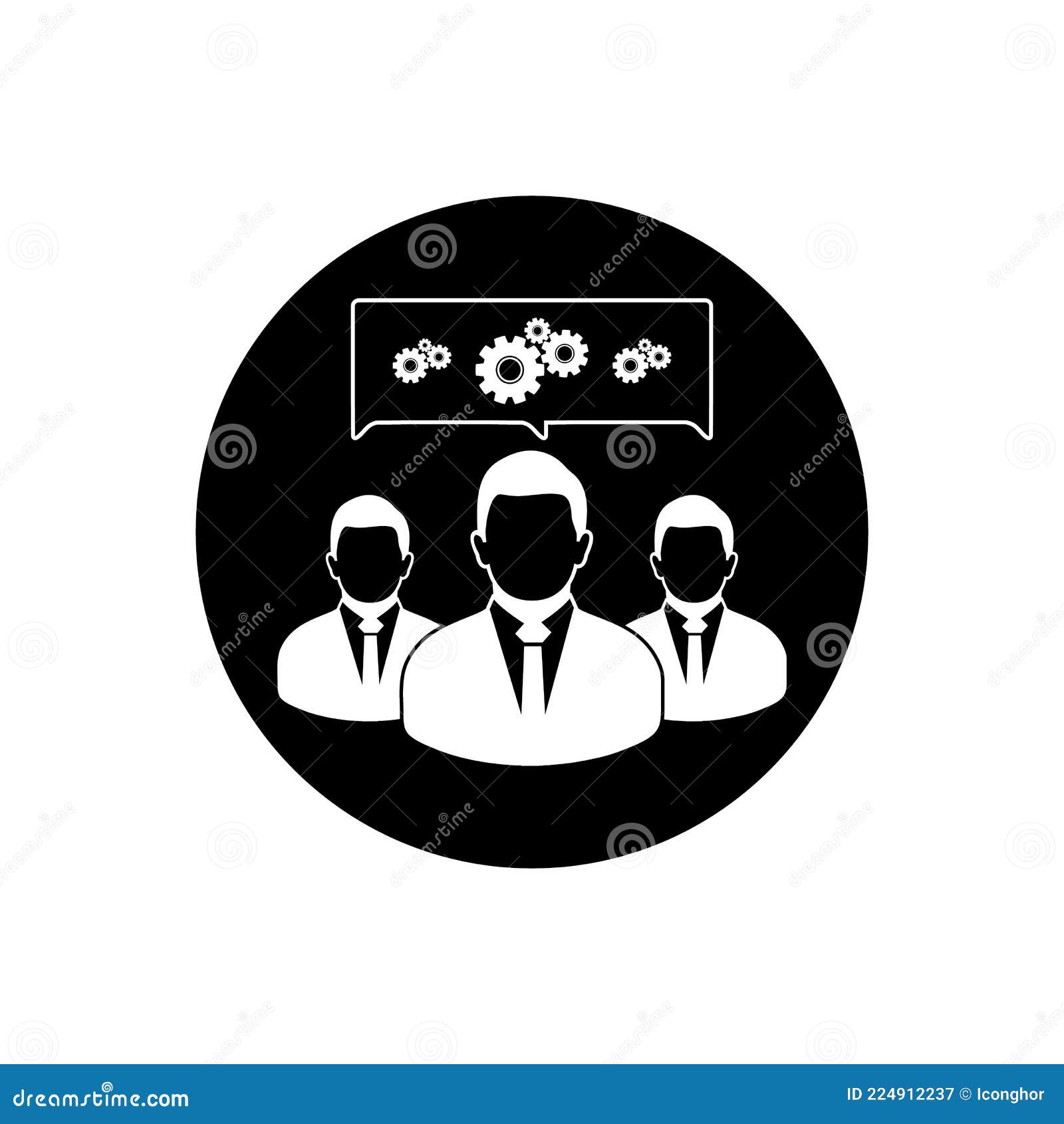 Creative Service Team Icon. Stock Vector - Illustration of flat, button ...