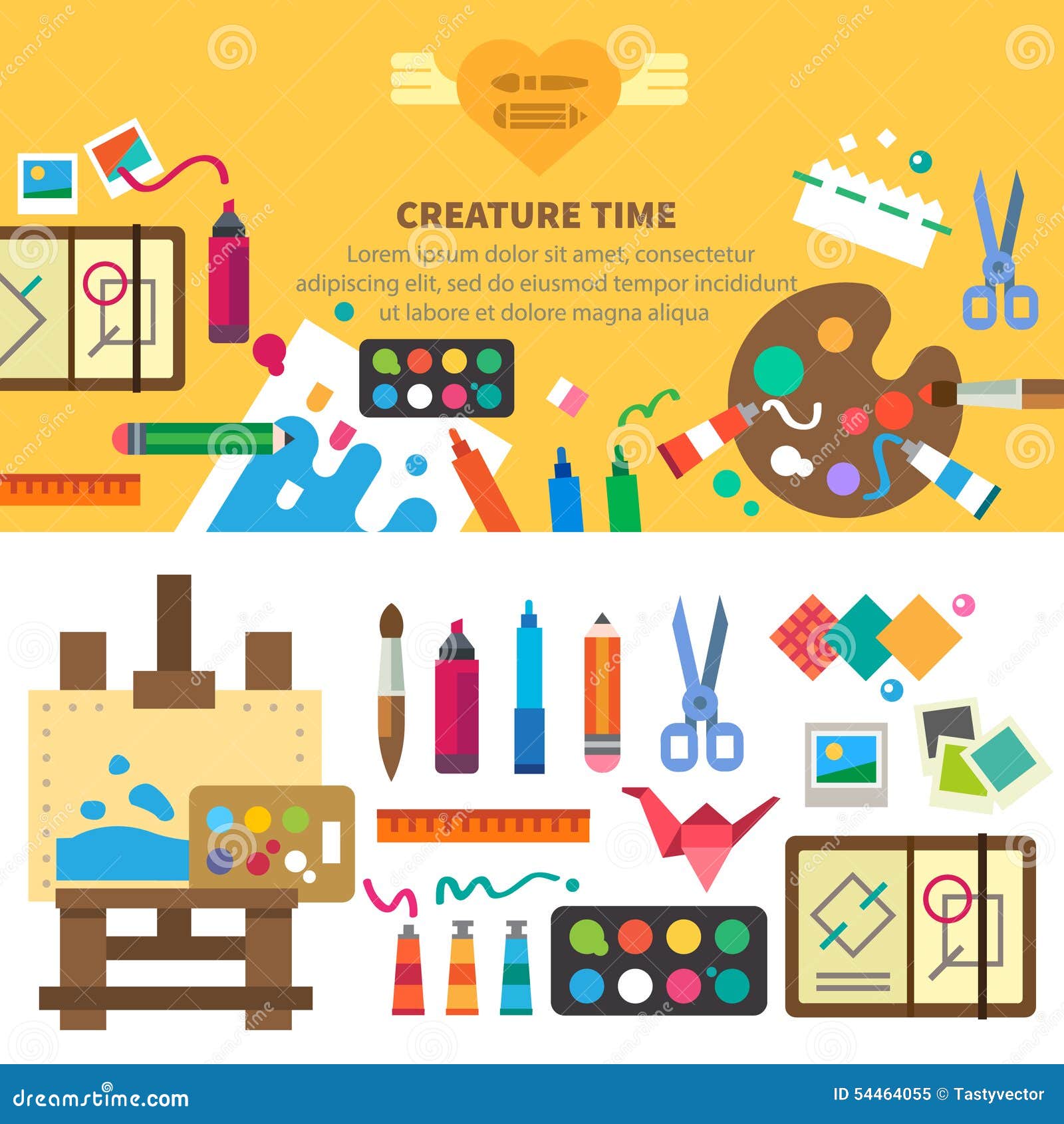 Creative Set for Artist. Ideas, Creativity Stock Vector - Illustration ...