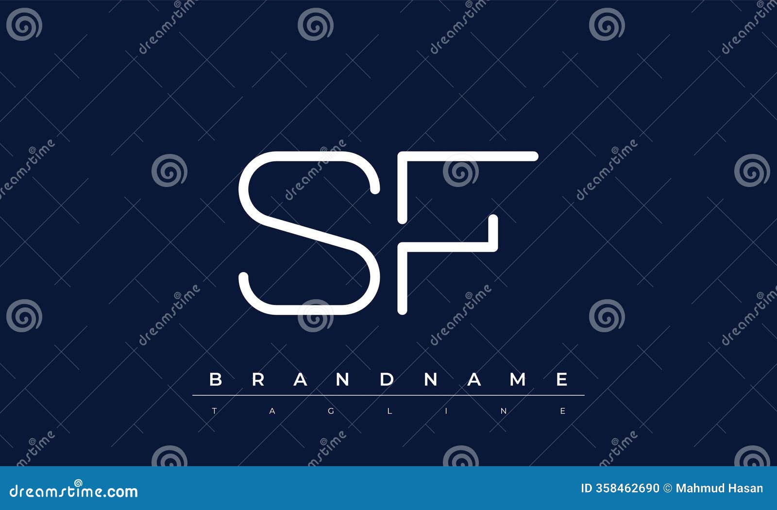 Creative SF Letter Initial Logo Vector Image Stock Vector ...
