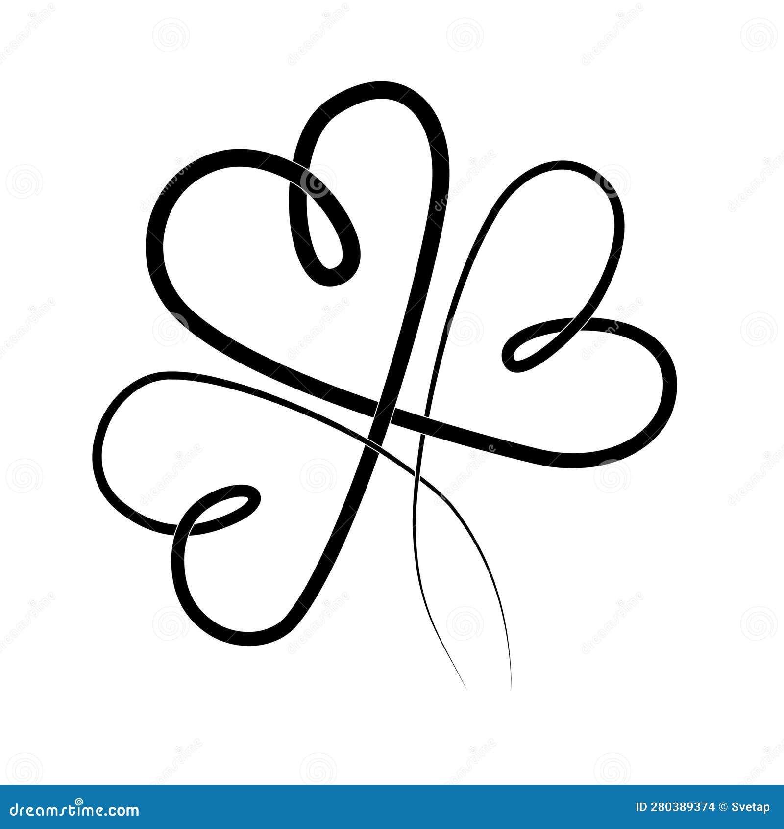 Shamrock Outline Tattoo