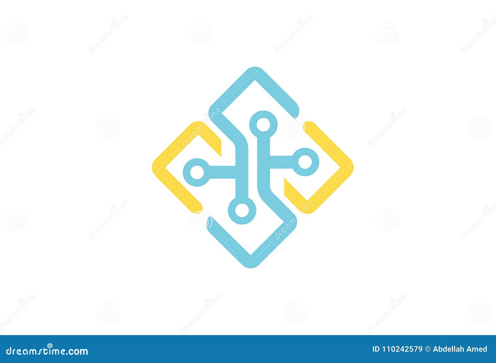 Creative Shapes Connection Symbol Design Logo Stock Vector ...