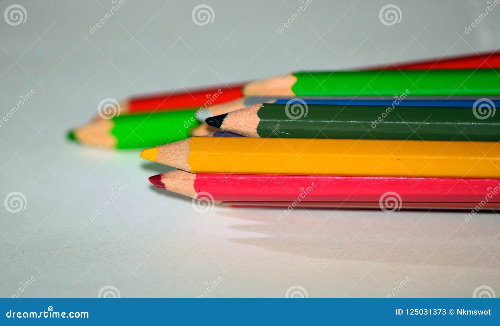 Creative Sharp Color Pencils on White Background Wallpaper Stock Image ...