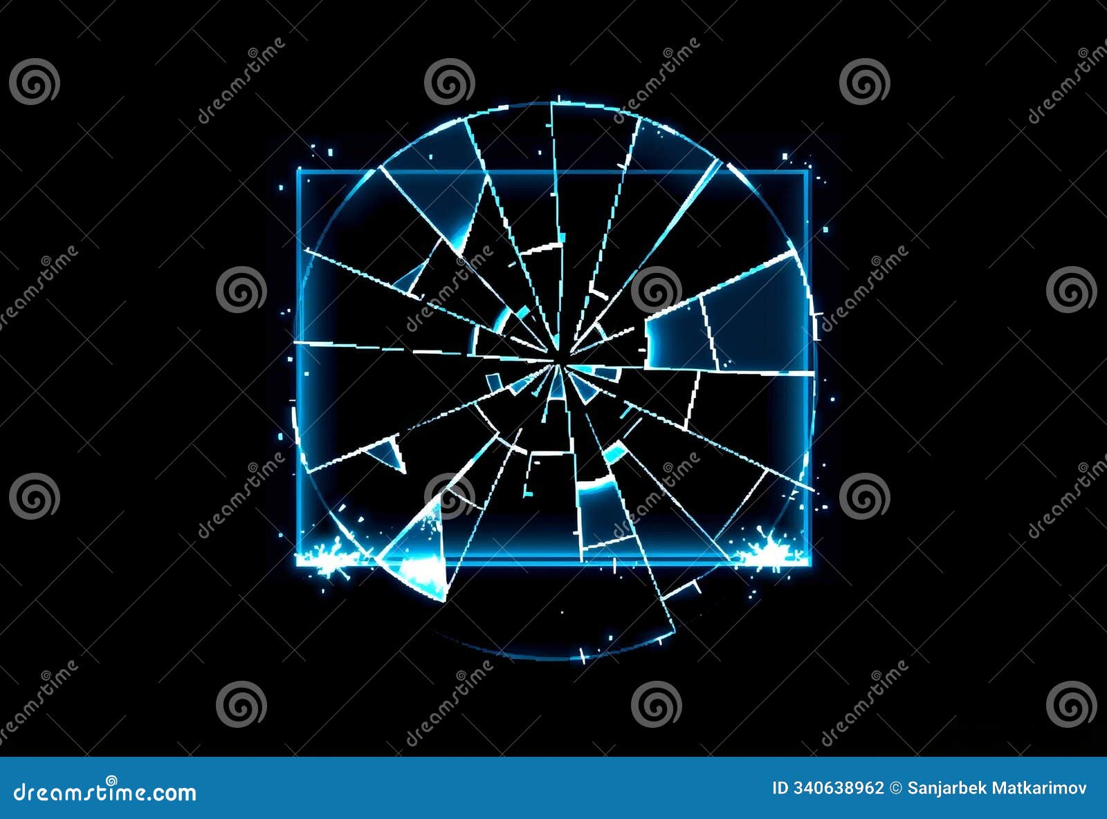 Luminogram Pixel Art A Glowing Outline Of A Cat's Face In Lumino ...