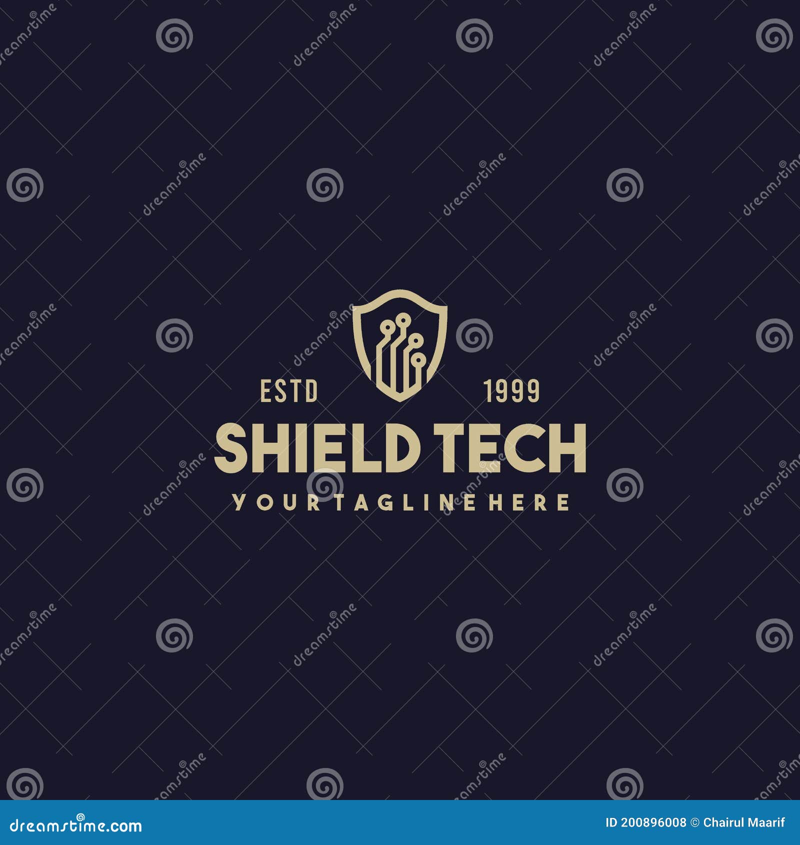 Creative Shield Tech Logo Design Stock Illustration - Illustration of ...