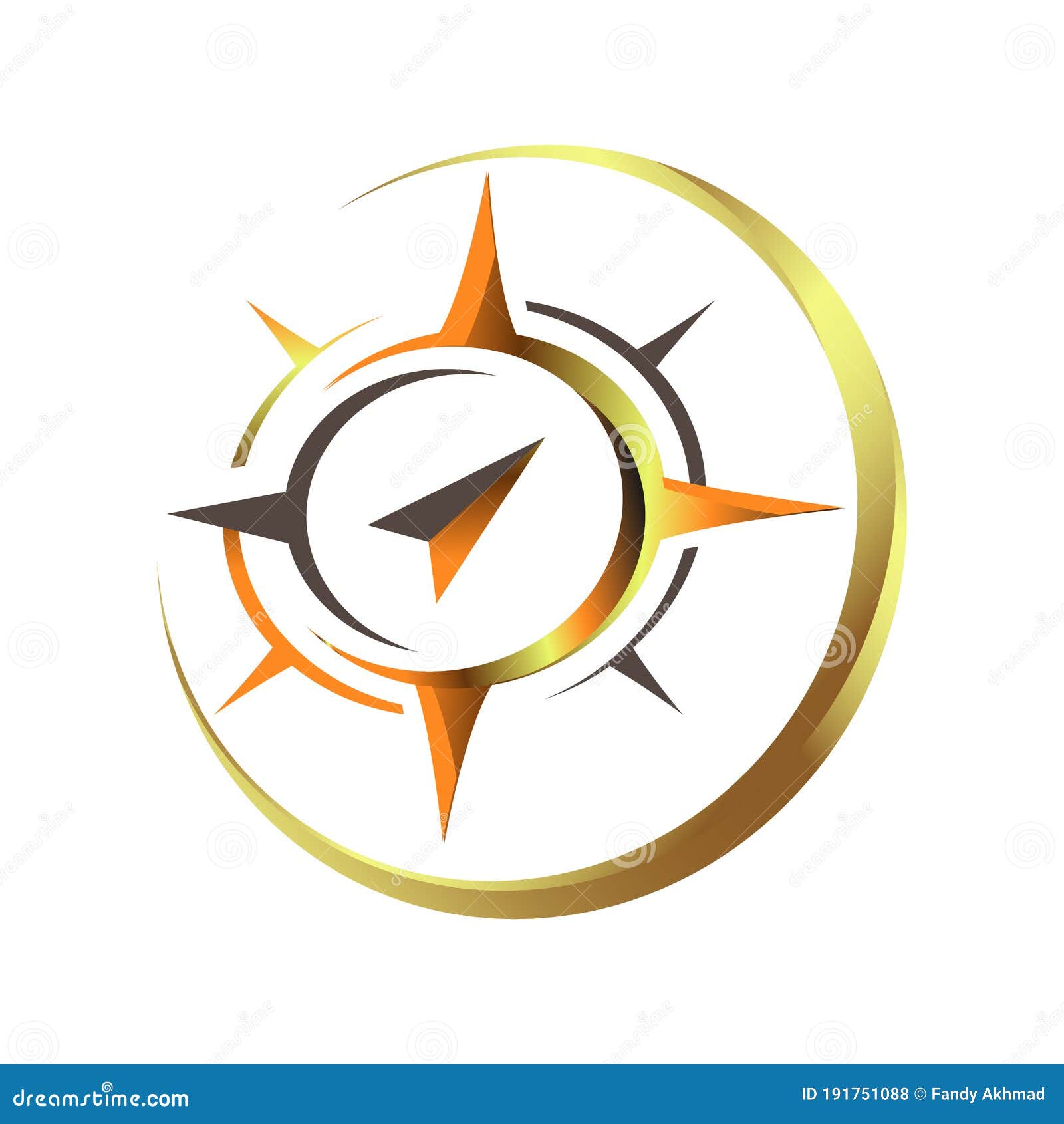 Creative Shinny Star Compass Logo Vector Concept Design Template Stock ...