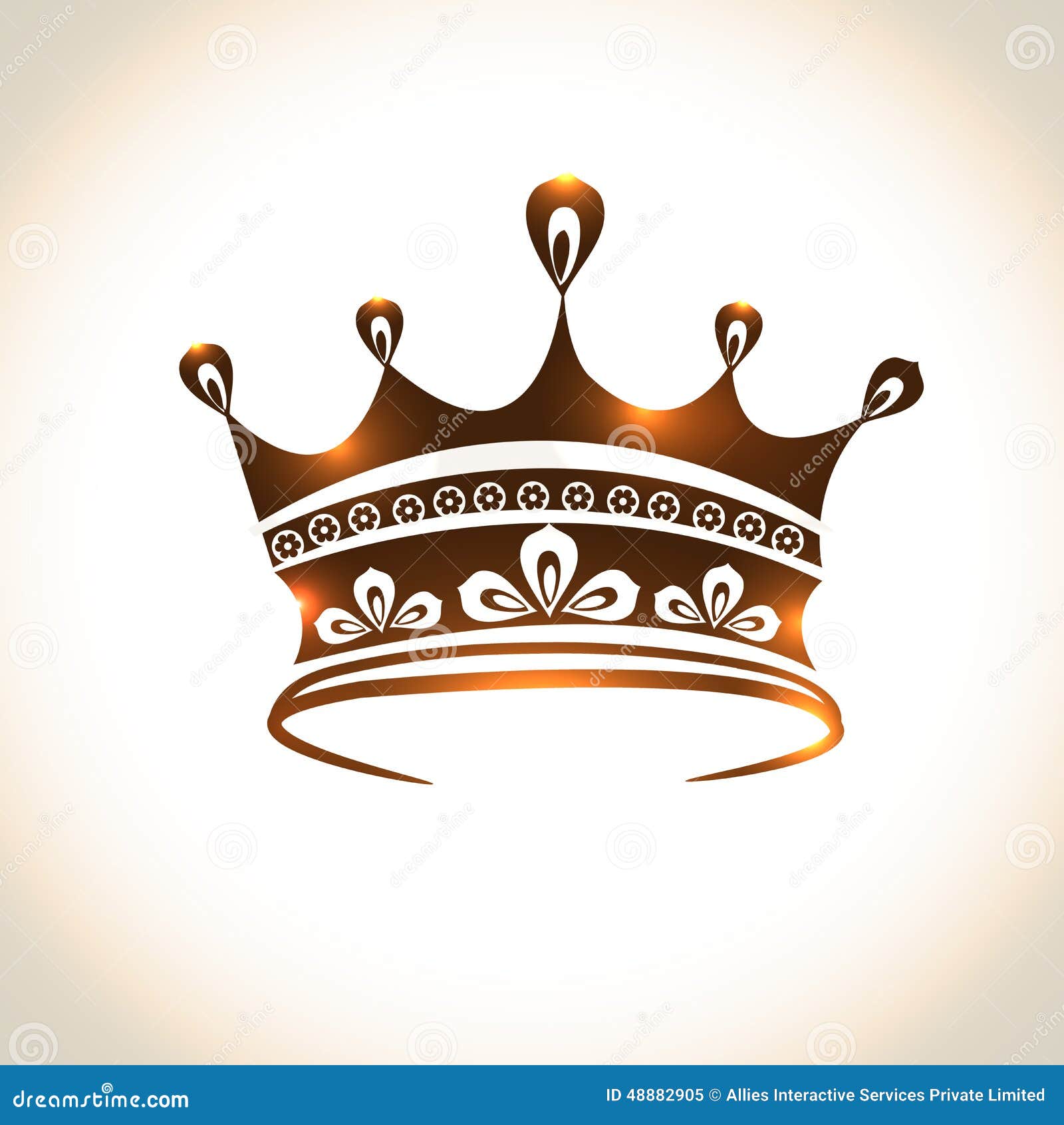 Creative Shiny Design of Crown. Stock Illustration - Illustration of ...