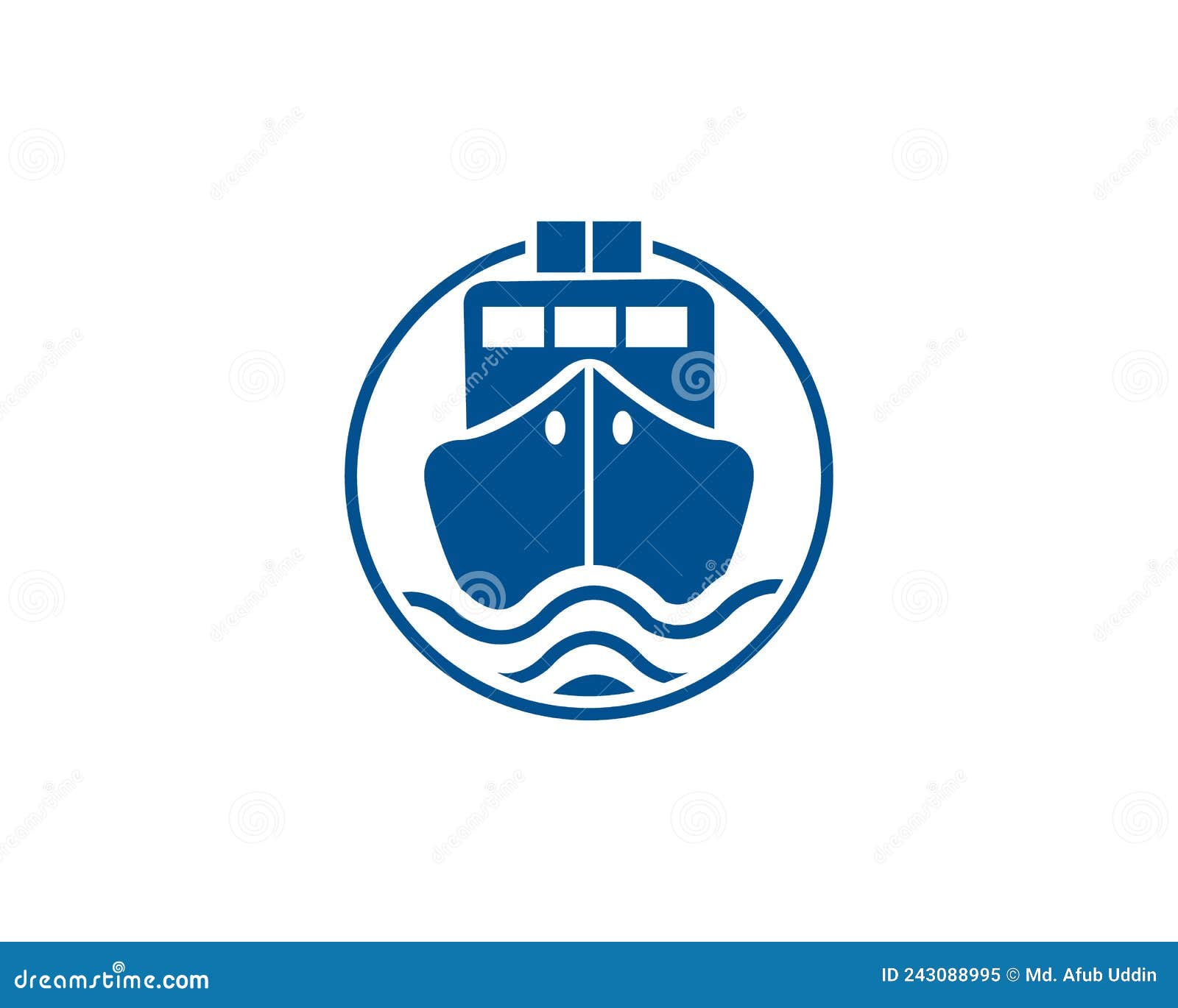 Creative Ship Logo Design Icon Abstract Modern Vector Stock Vector ...