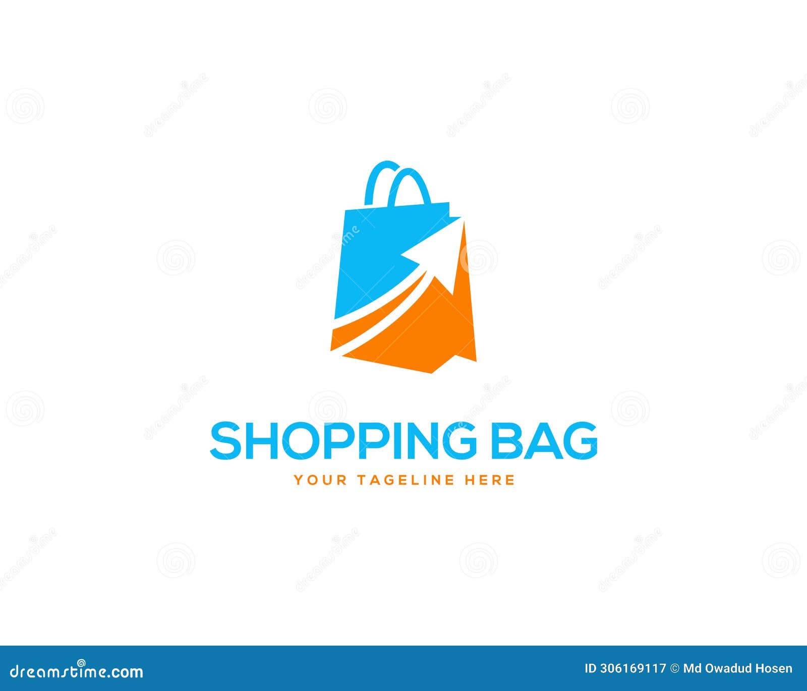 Creative Shoping Bag Logo Icon Design. Stock Vector - Illustration of ...