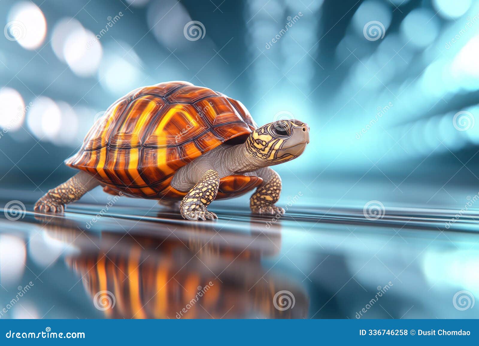 A Creative Shot of Turtle with High Tech Racing Elements, Showcasing ...