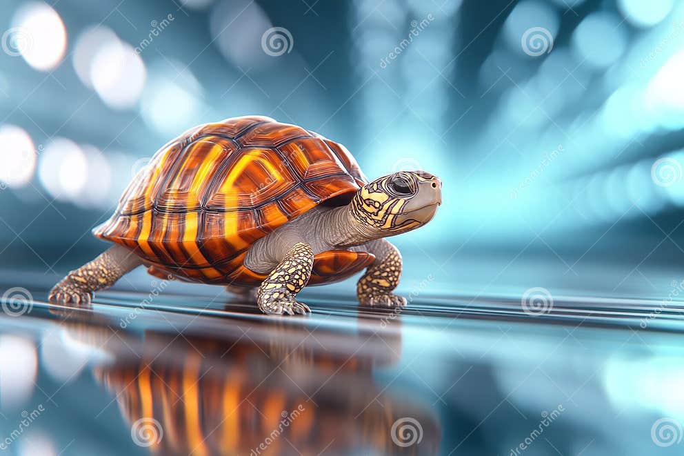 A Creative Shot of Turtle with High Tech Racing Elements, Showcasing ...