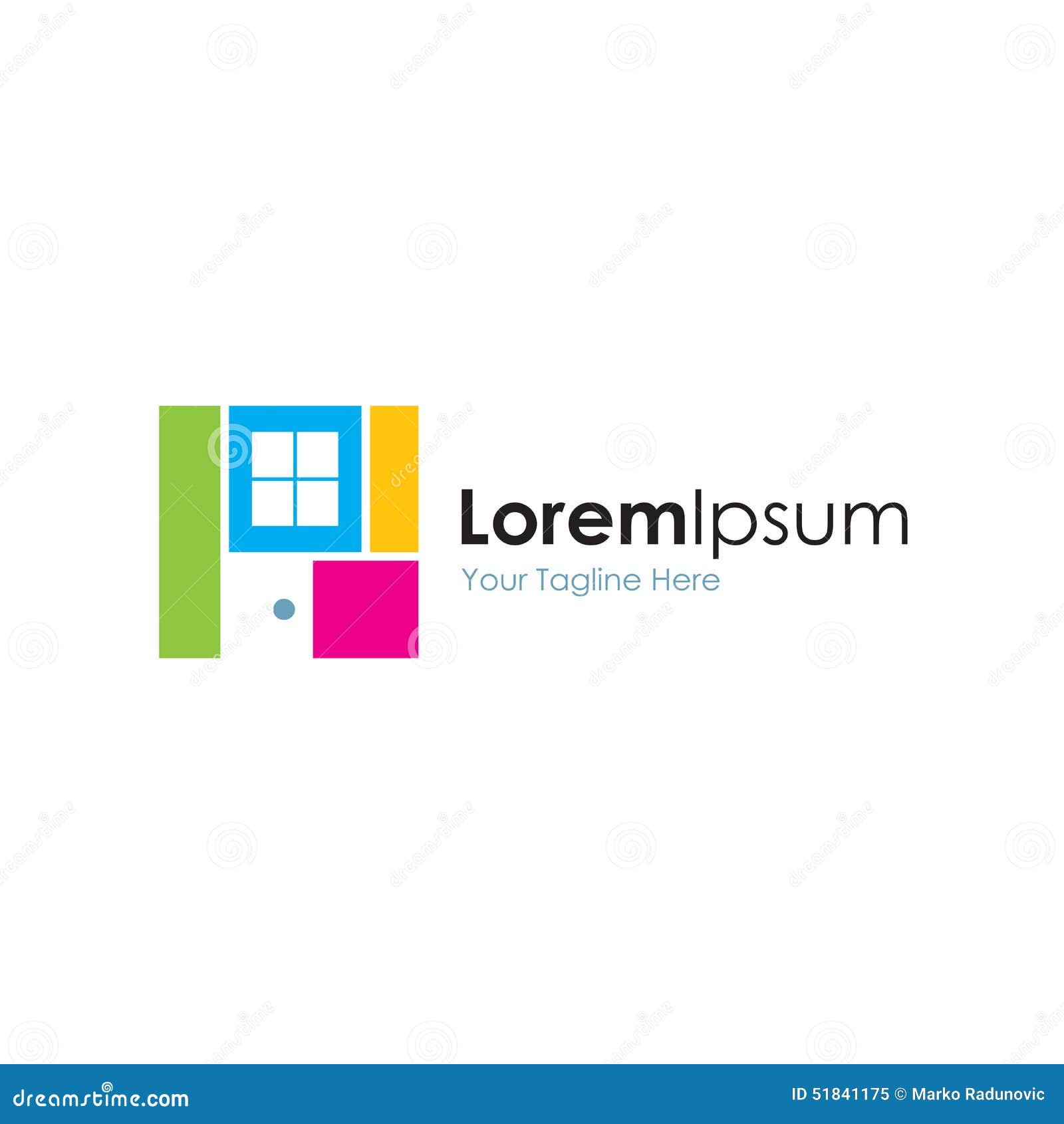 Creative Side of Home Icon Simple Elements Logo Stock Illustration ...