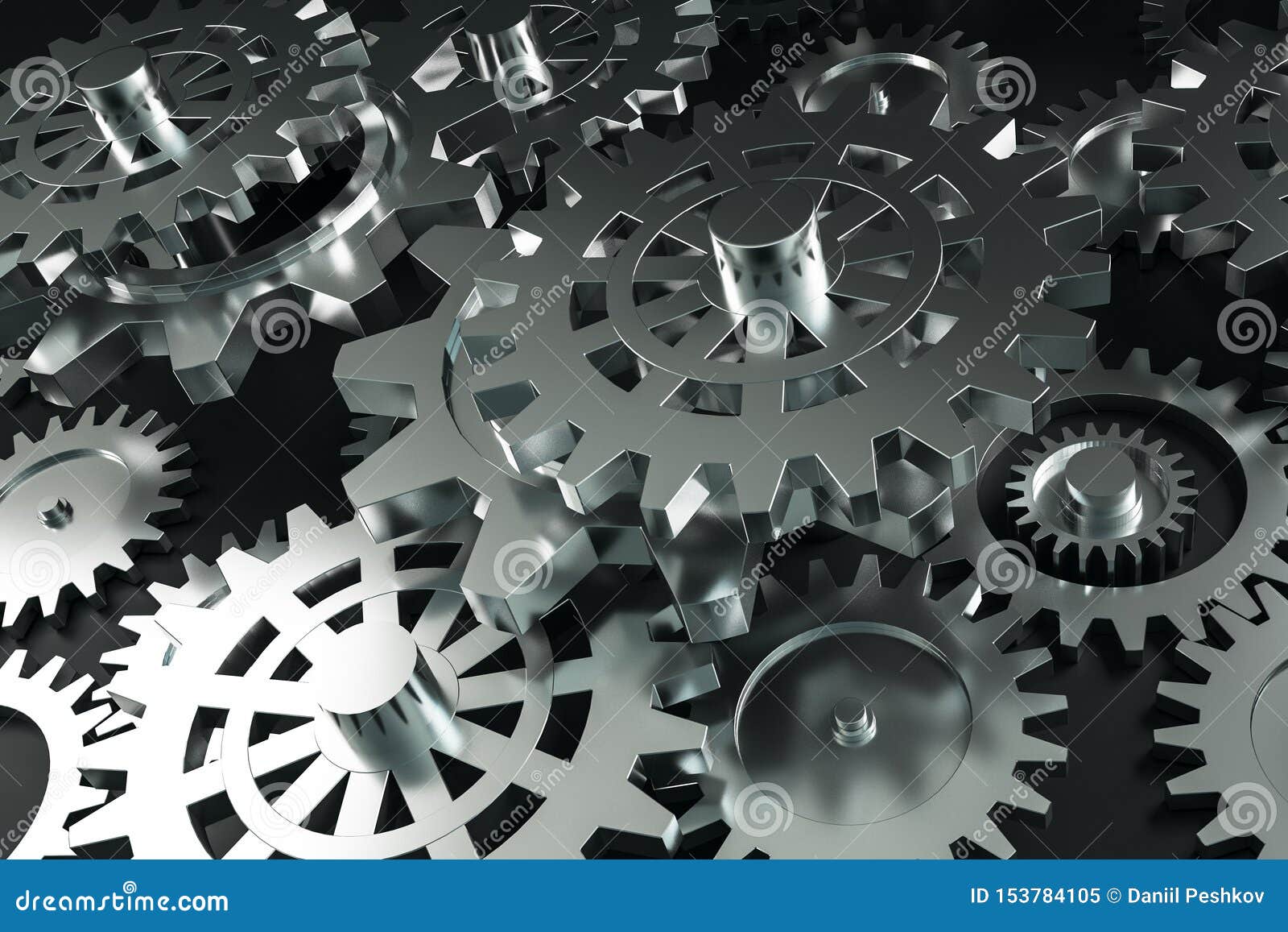 Creative Silver Cogs Background Stock Illustration - Illustration of ...