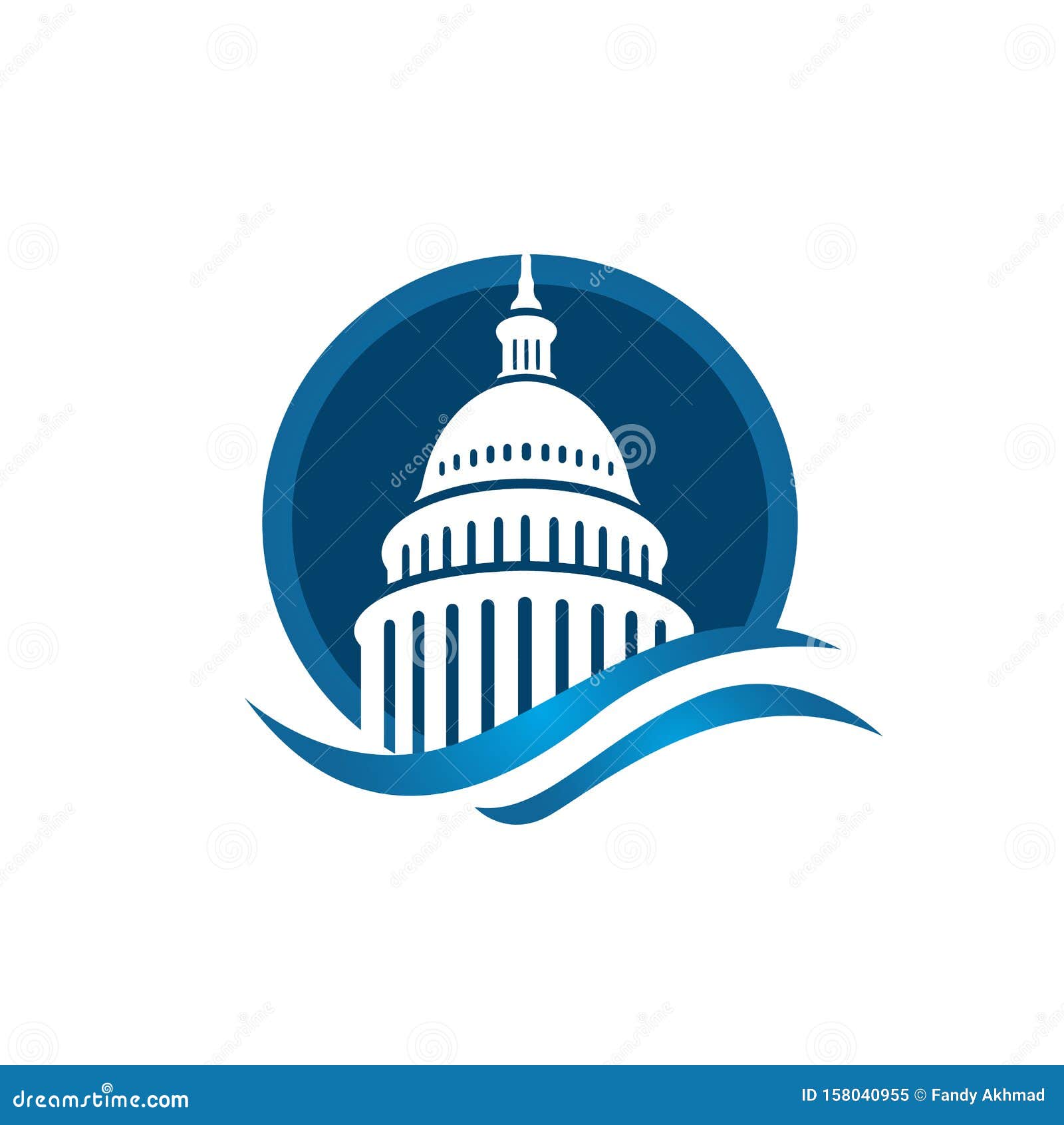 Creative Simple American Capitol Building Vector Logo Design Stock ...