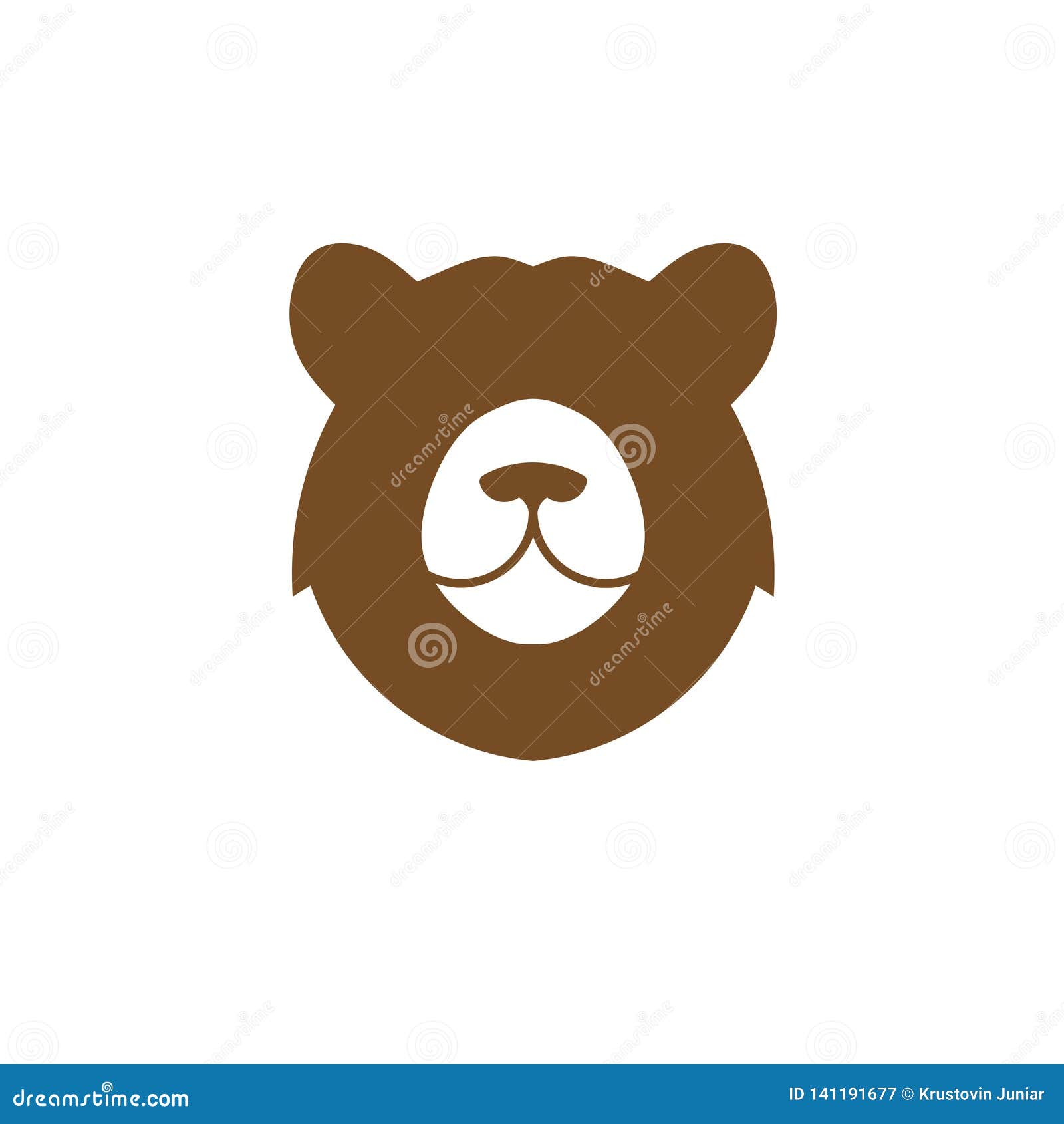 Creative Simple Bear Head Logo Stock Vector - Illustration of isolated ...