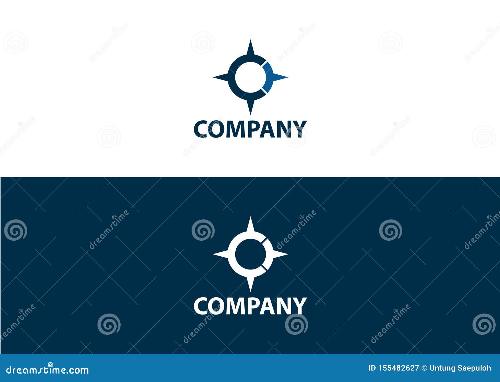 Creative Simple Compass Concept Logo Design Template Stock Vector ...