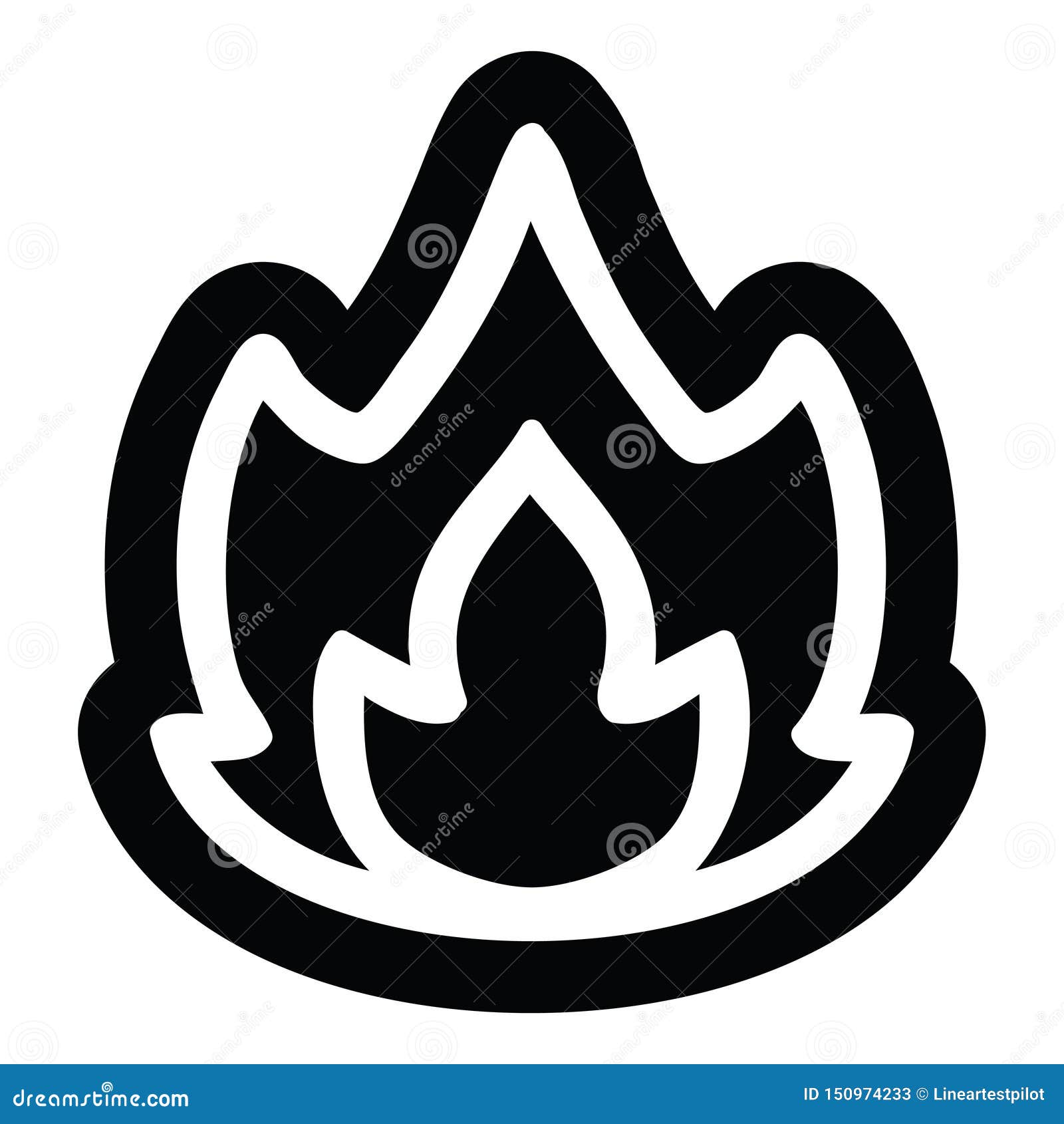 A Creative Simple Flame Icon Stock Vector - Illustration of vector ...