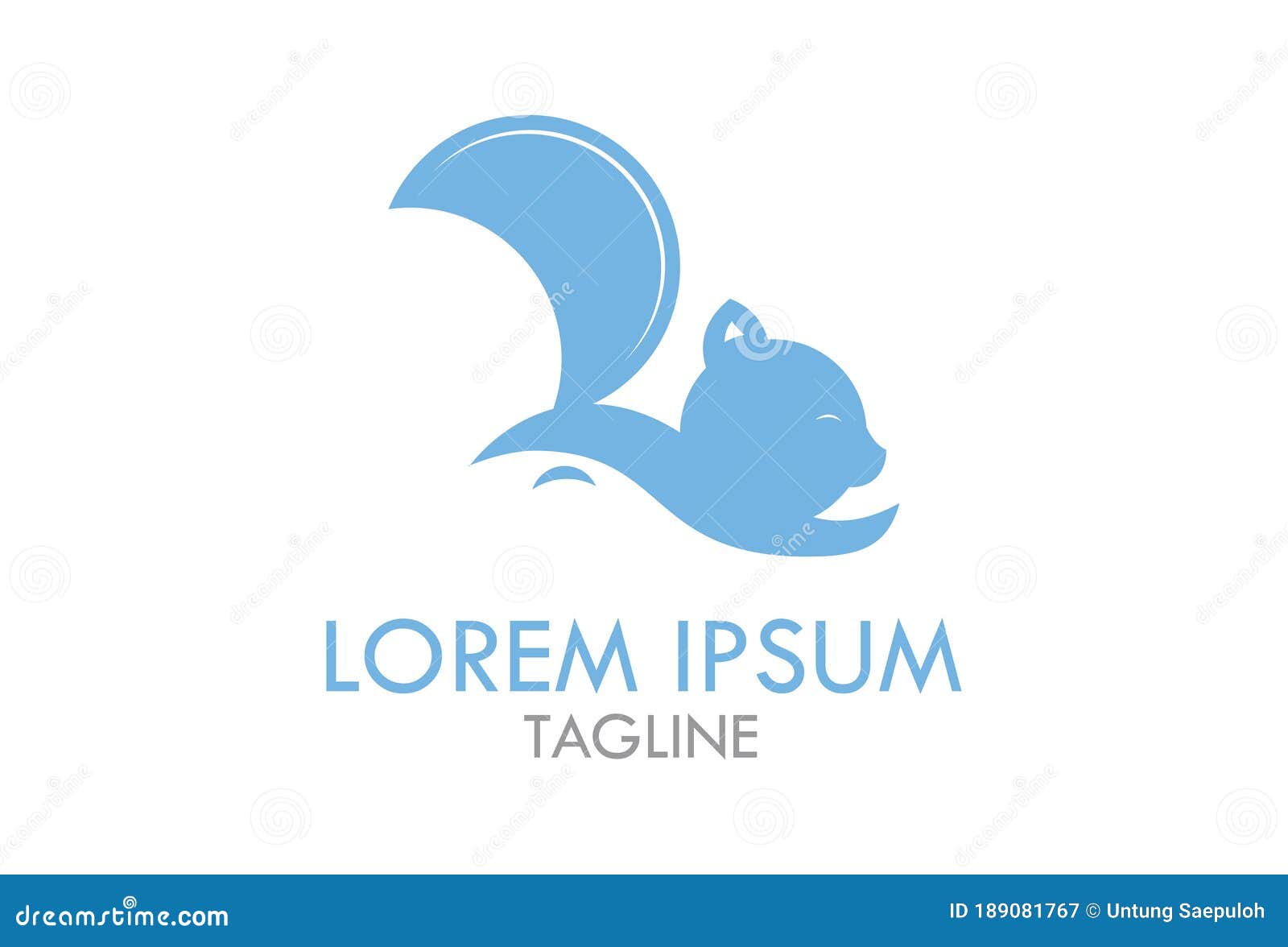 Blue Squirrel Fun Logo Design Stock Vector - Illustration of nuts ...