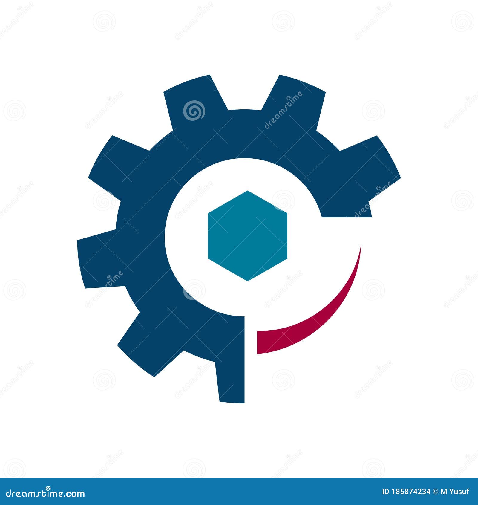 Creative Simple Gear Logo Design. Gear and Cogs Vector Stock Vector ...