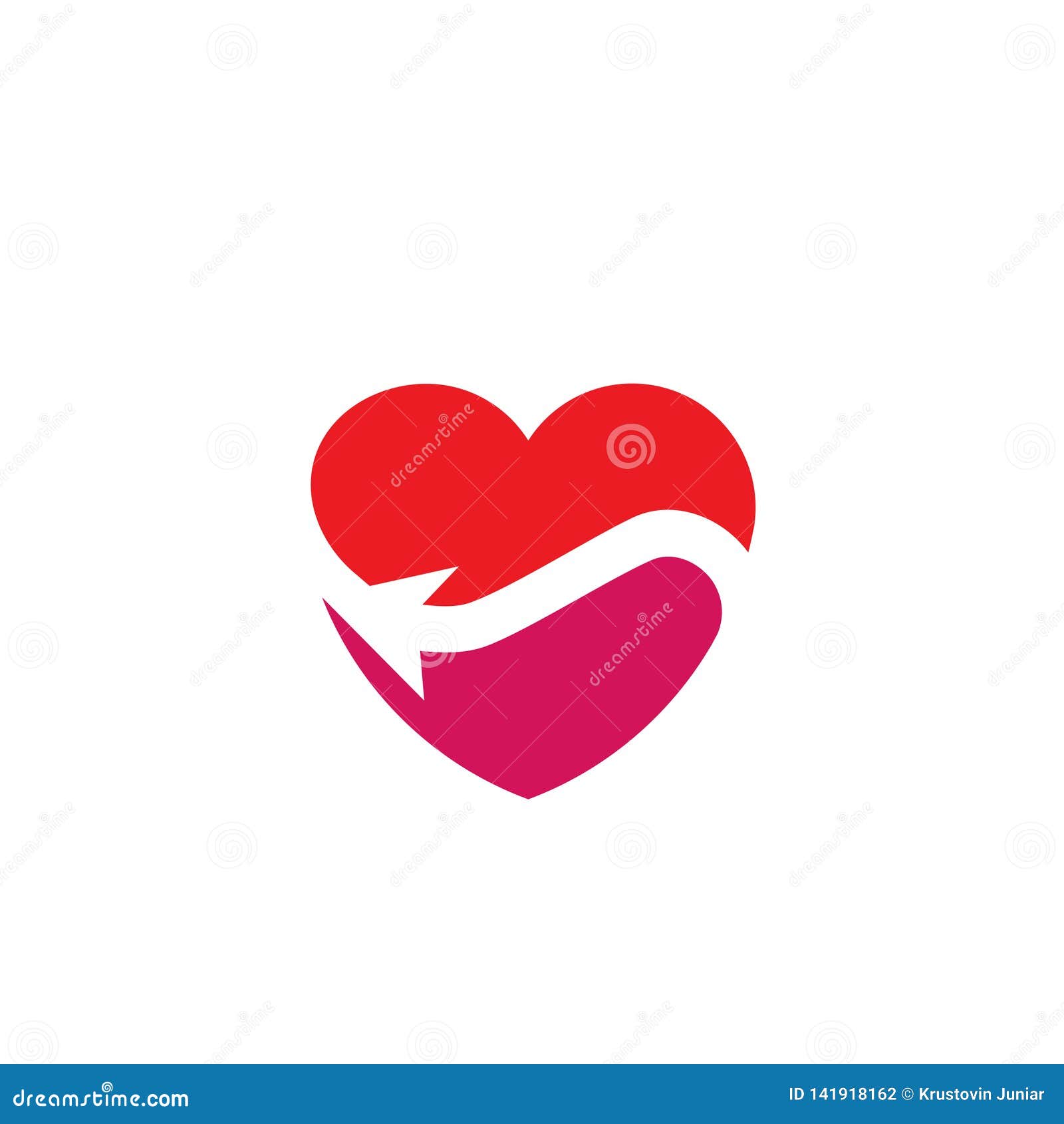 Creative Simple Heart with Arrow Vector Logo Stock Vector ...