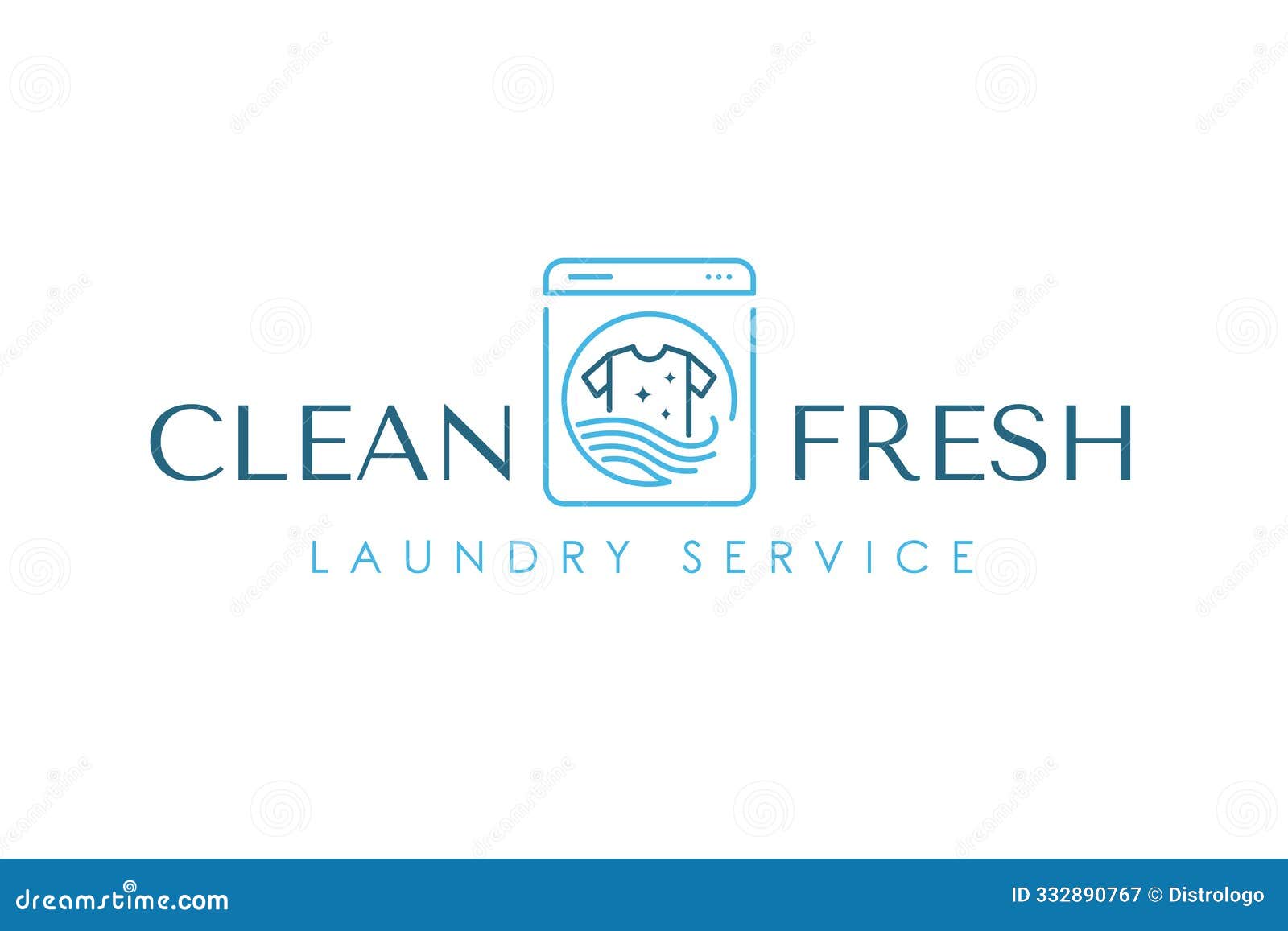 Creative Simple Laundry Logo Design Template. Clothes, Water, and ...