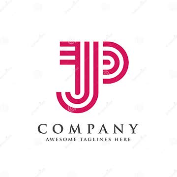 Creative and Simple Letter JP Logo Stock Vector - Illustration of ...