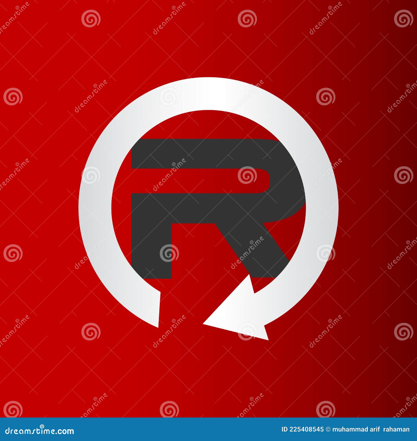 Creative Simple Letter R Reload Logo Vector Design Icon Illustration ...