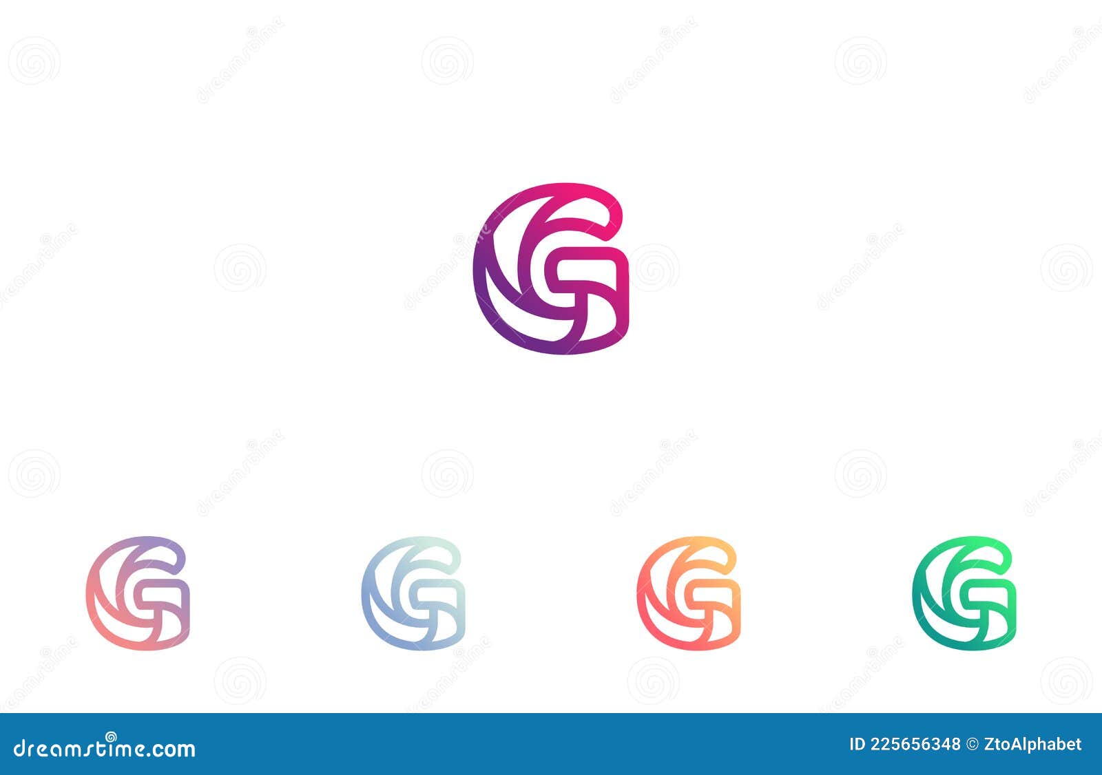 Creative Simple Letters G Logos Stock Vector - Illustration of ...