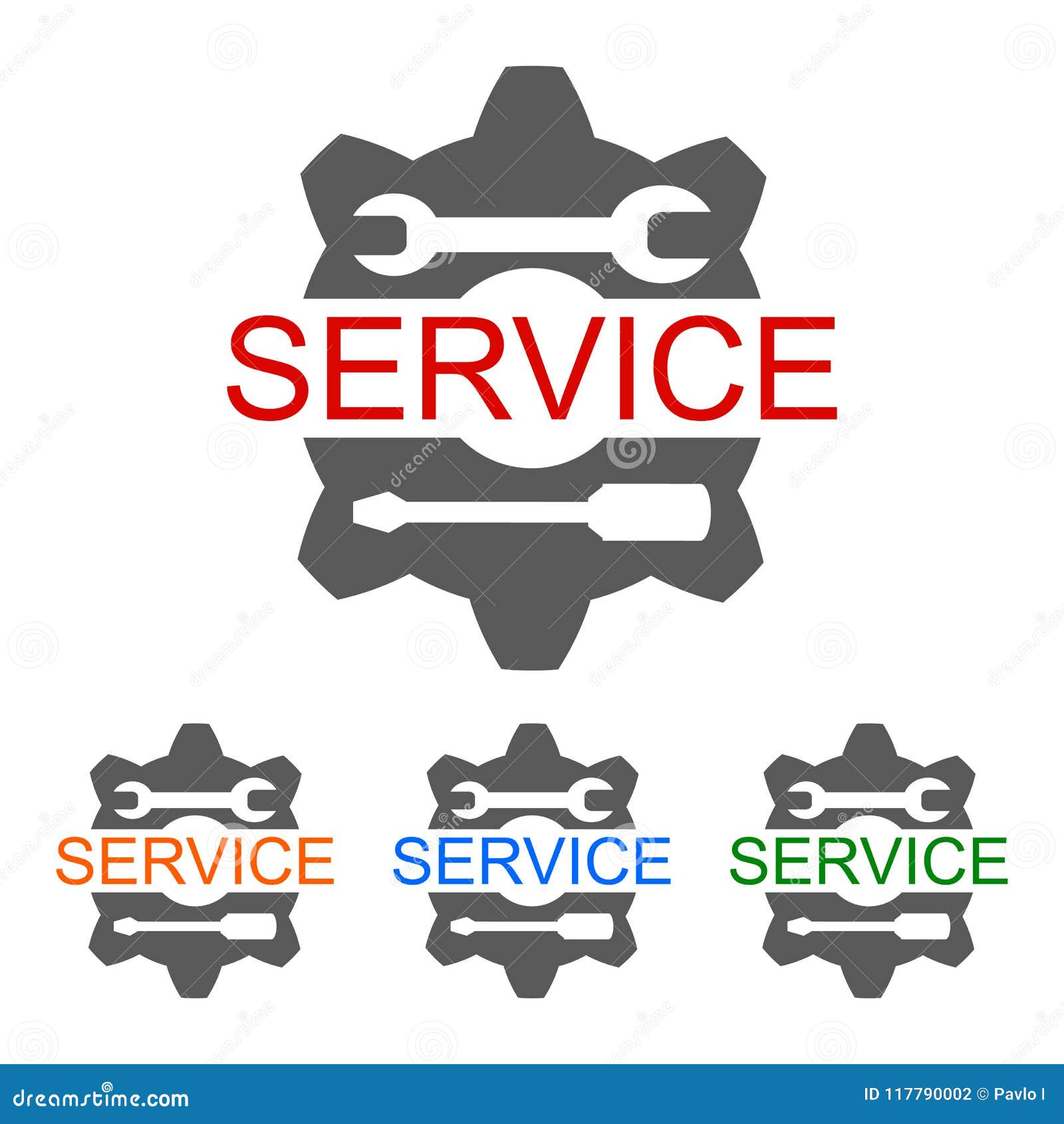 Creative Simple Logo Service - Vector Stock Illustration - Illustration ...