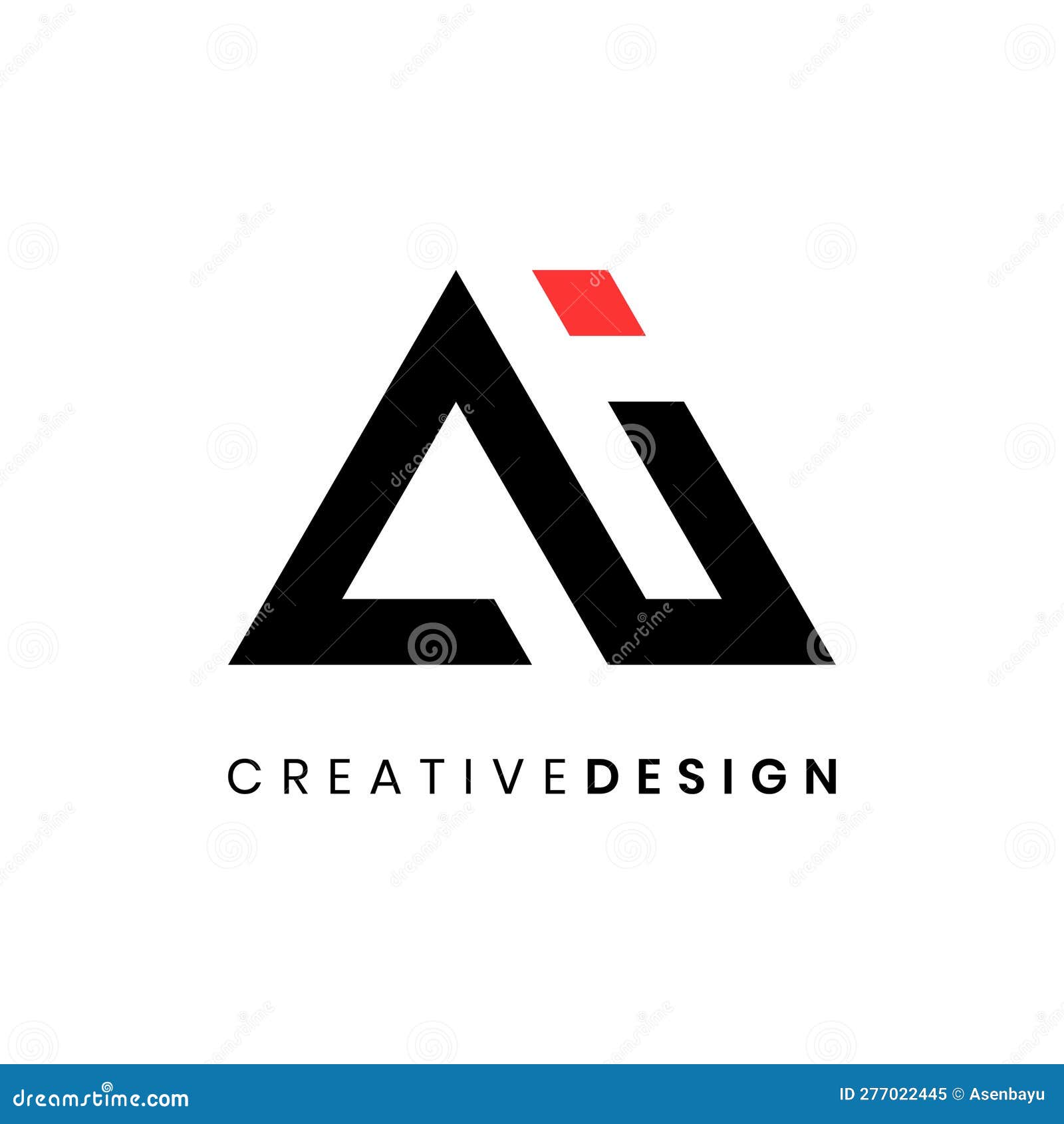 Creative Simple Modern Initial AI Logo Design Vector. Modern Geometric ...