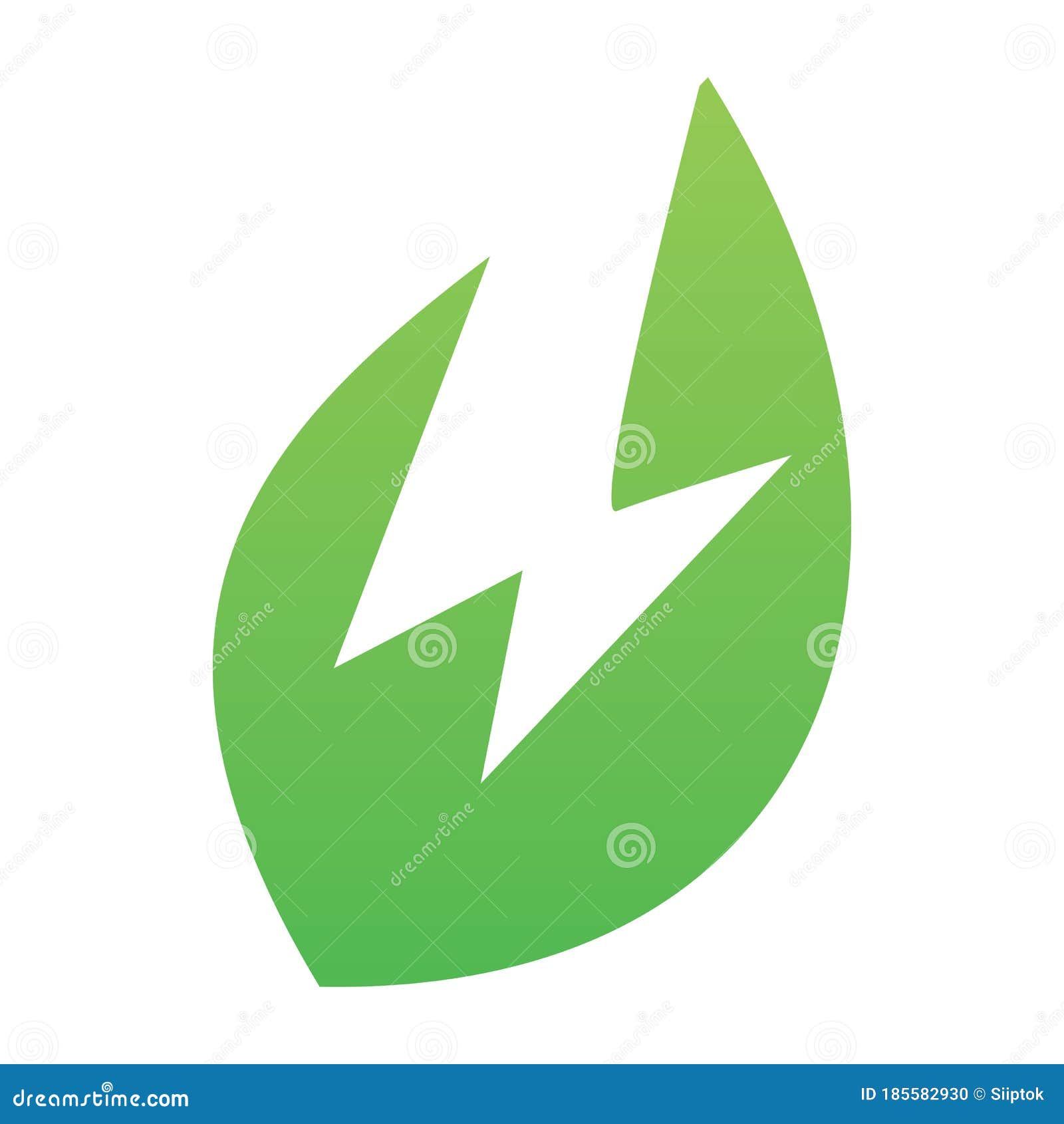 Green Nature Leaves Lightning Logo Design Stock Illustration ...