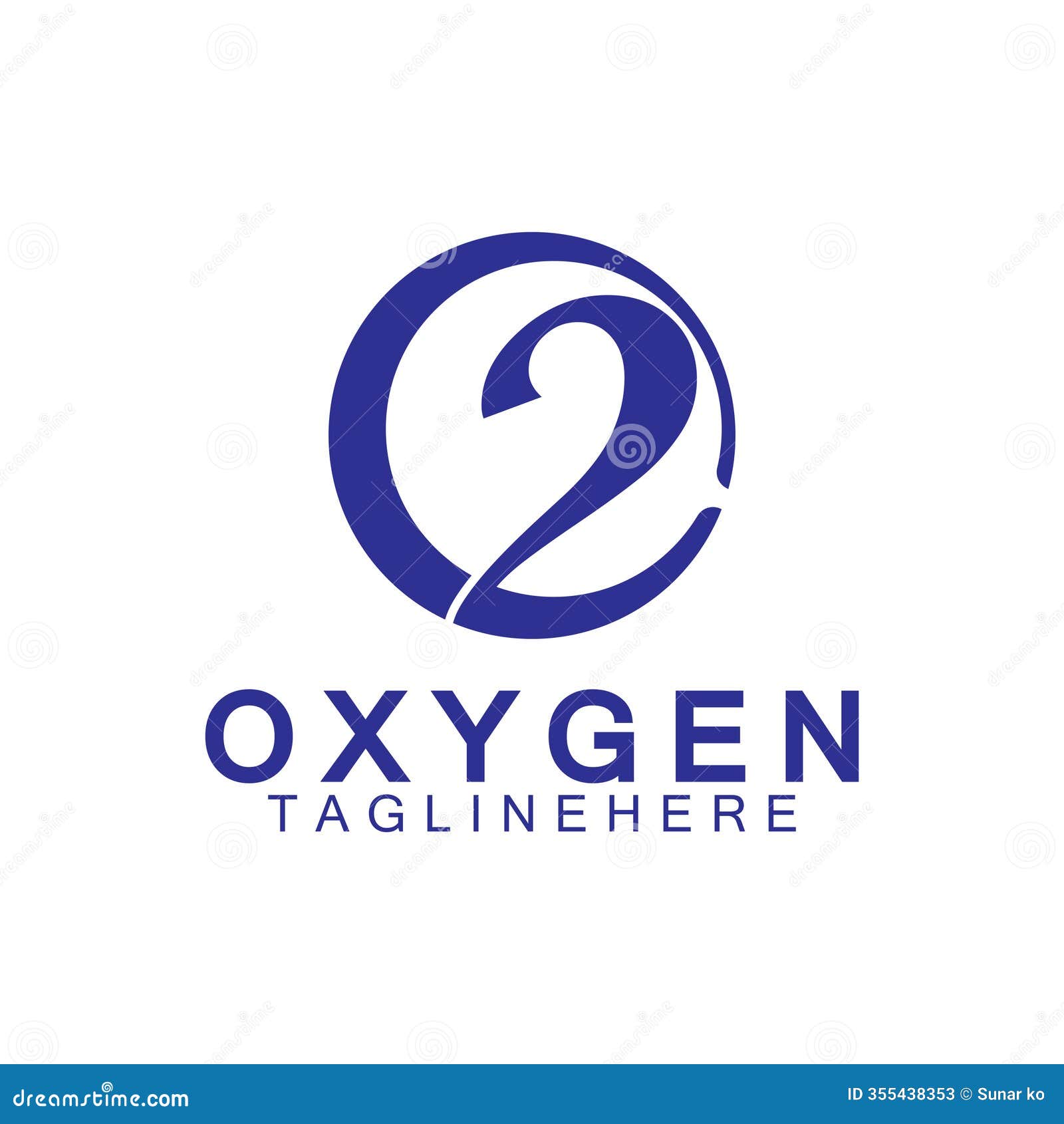 Creative And Simple Oxygen Icon Logo Design, O2, Initial O And Number 2 ...